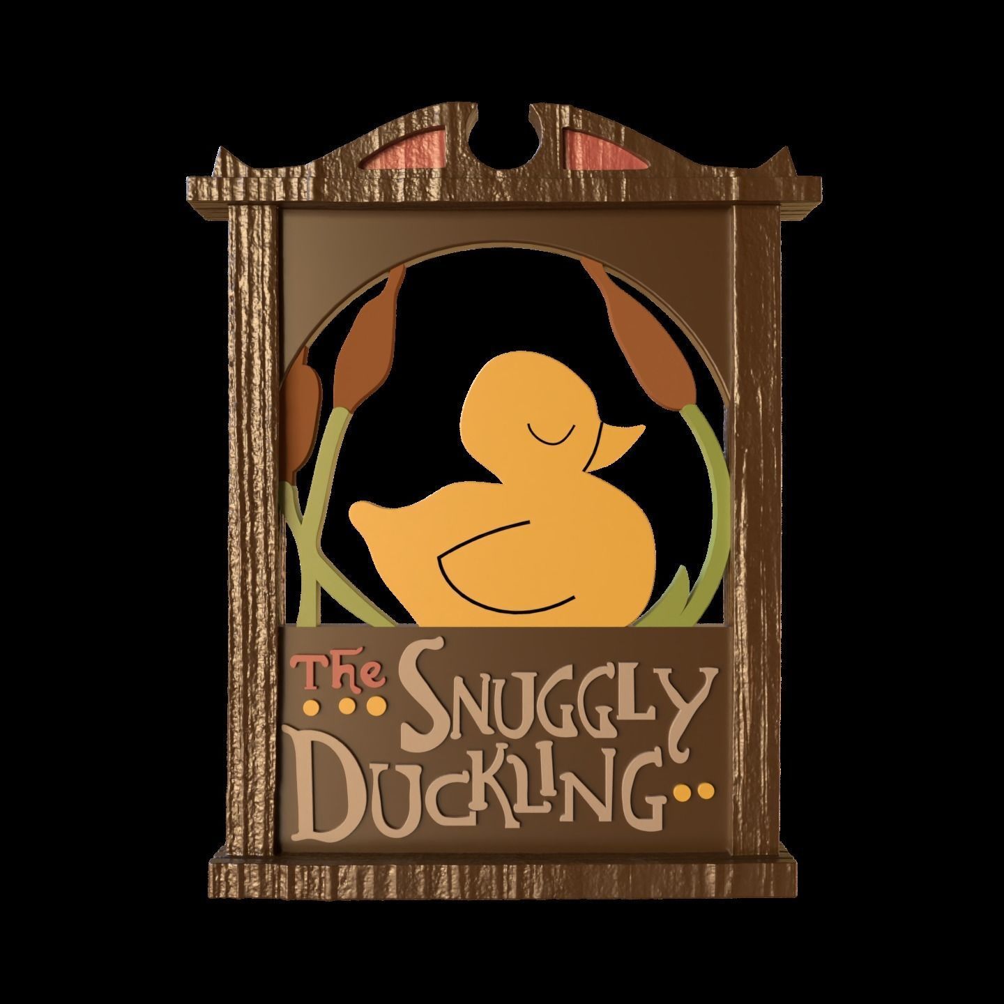 Snuggly duckling sign from tangled 3D model 3D printable | CGTrader