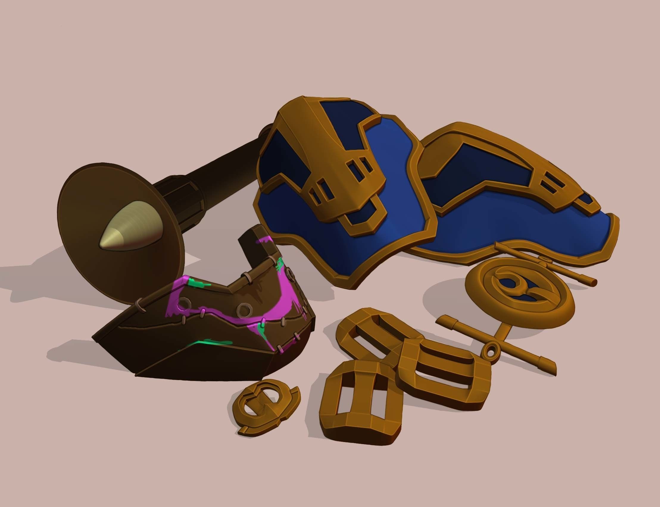 Enforcer Caitlyn armor pieces from Arcane for cosplay 3D model 3D ...