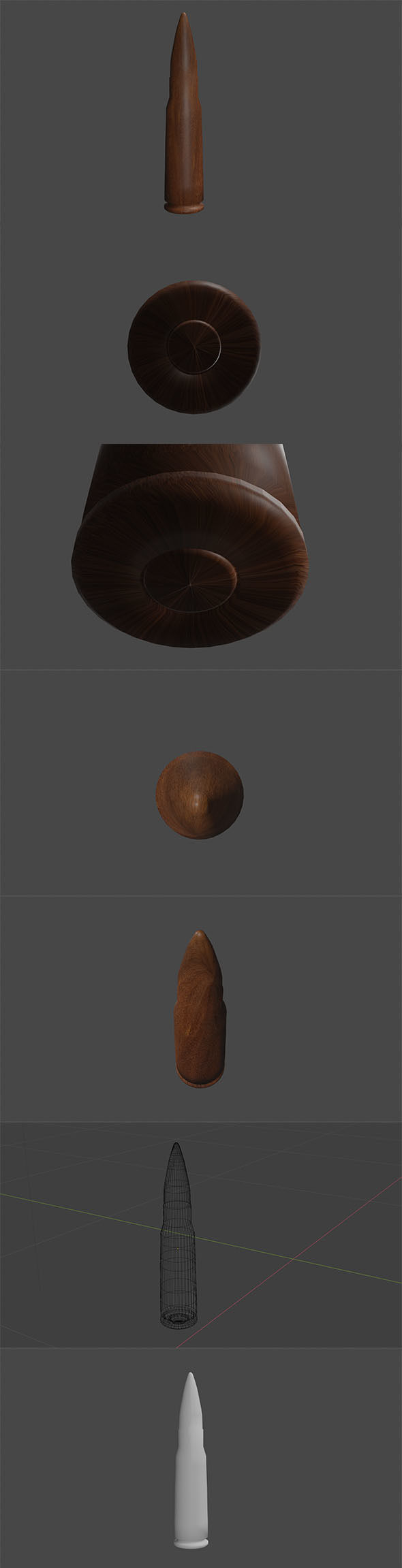 stylized bullet layout made of wood PBR low-poly Game Ready free VR ...