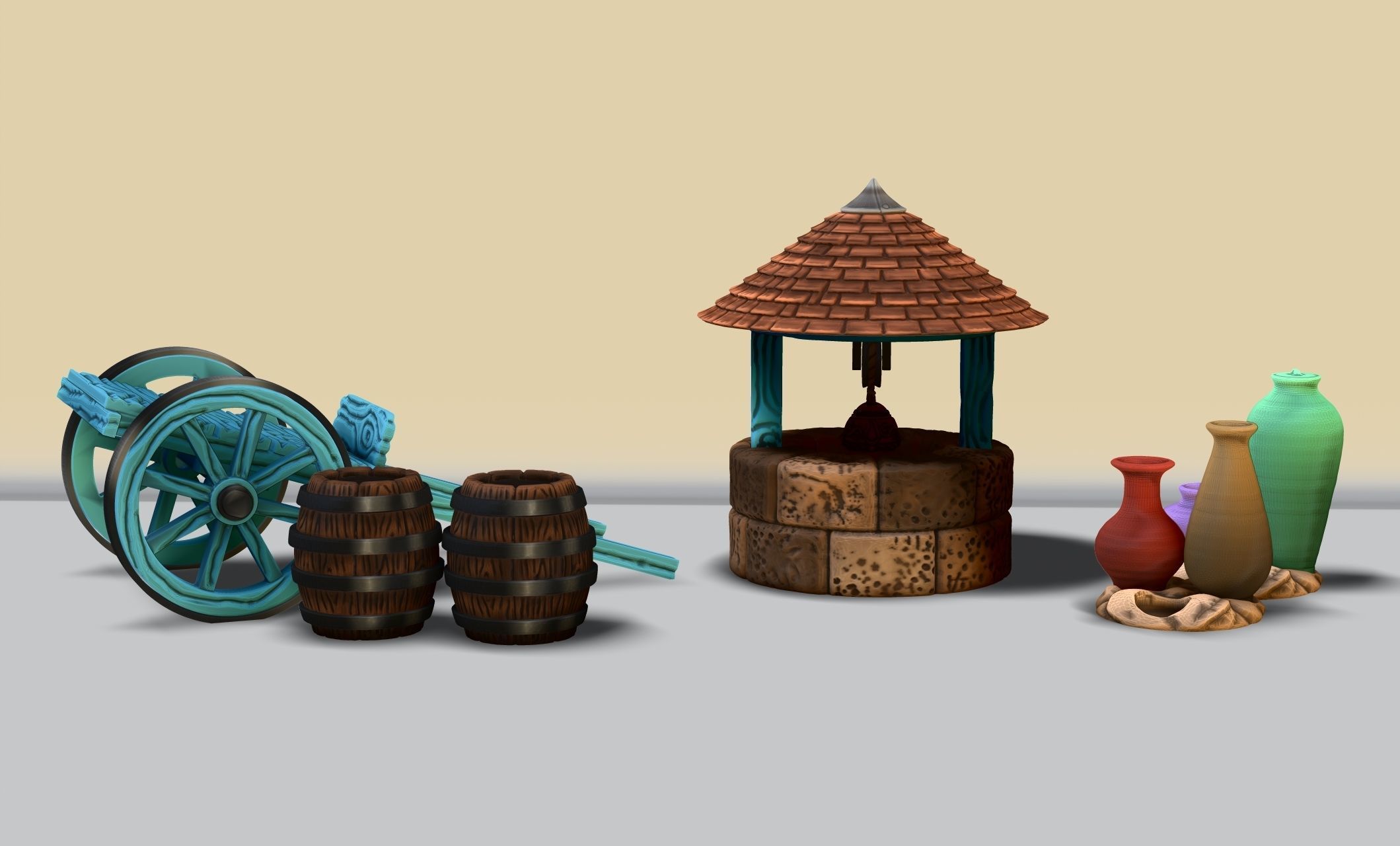 The water well - Boardgames - Wargames - WH - FG - DnD 3D model 3D ...