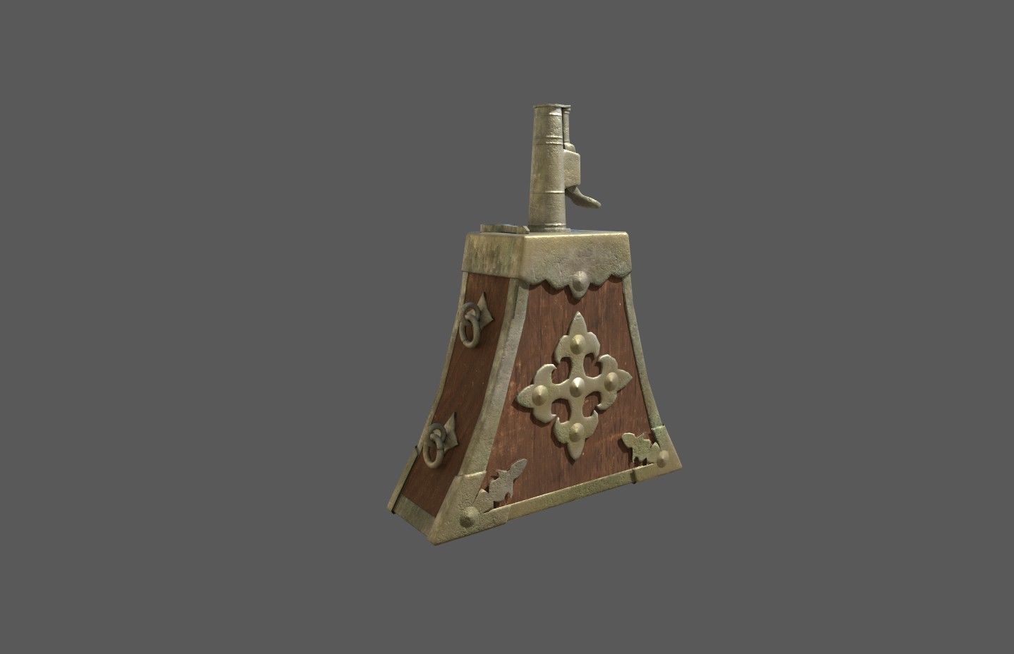 3D model 16th century gun powder flask version 1 VR / AR / low-poly ...