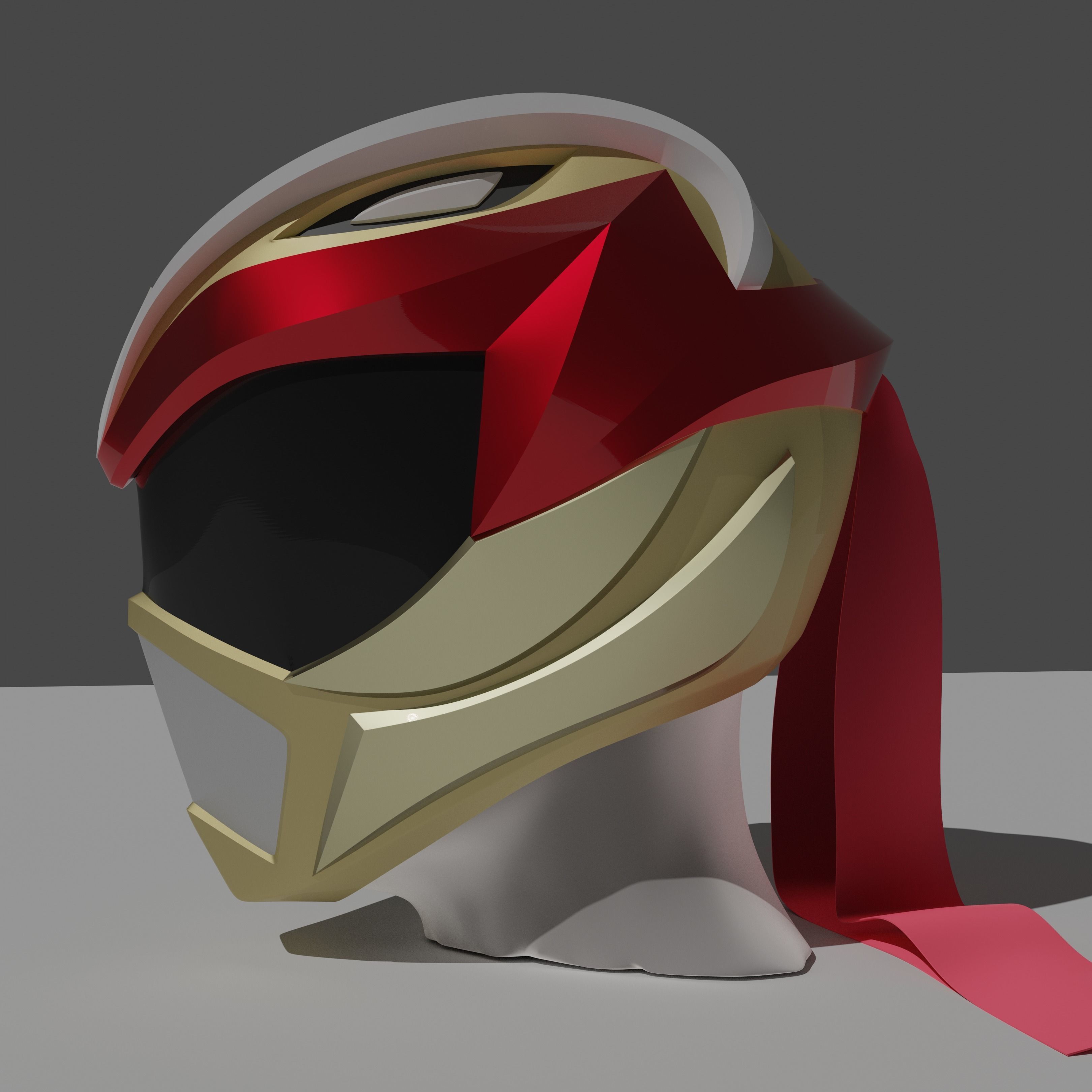 Ryu Ranger Inspired Helmet 3D model 3D printable | CGTrader
