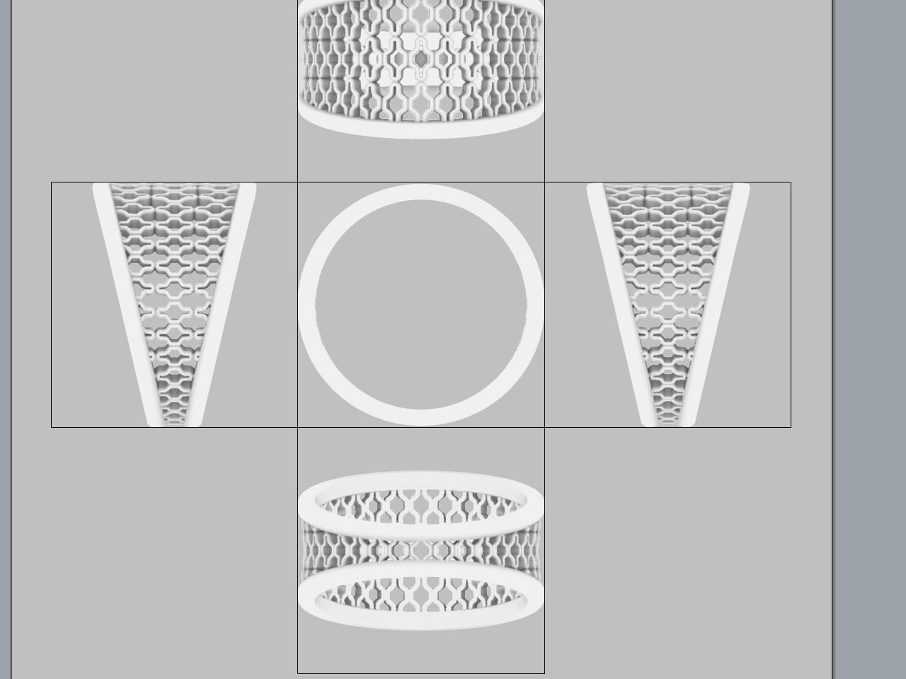 geometric jaali pattern ring stl files verified 3D model 3D printable ...