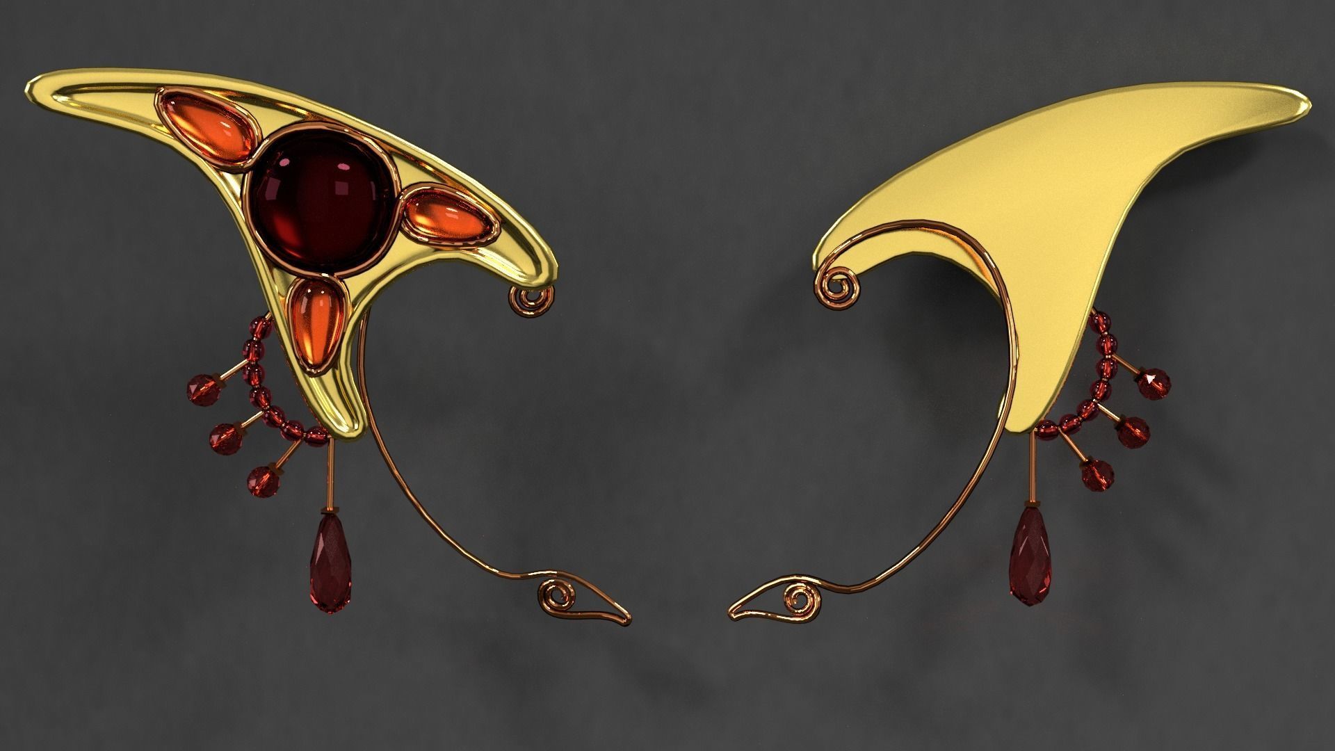 Ear cuffs 3D model | CGTrader