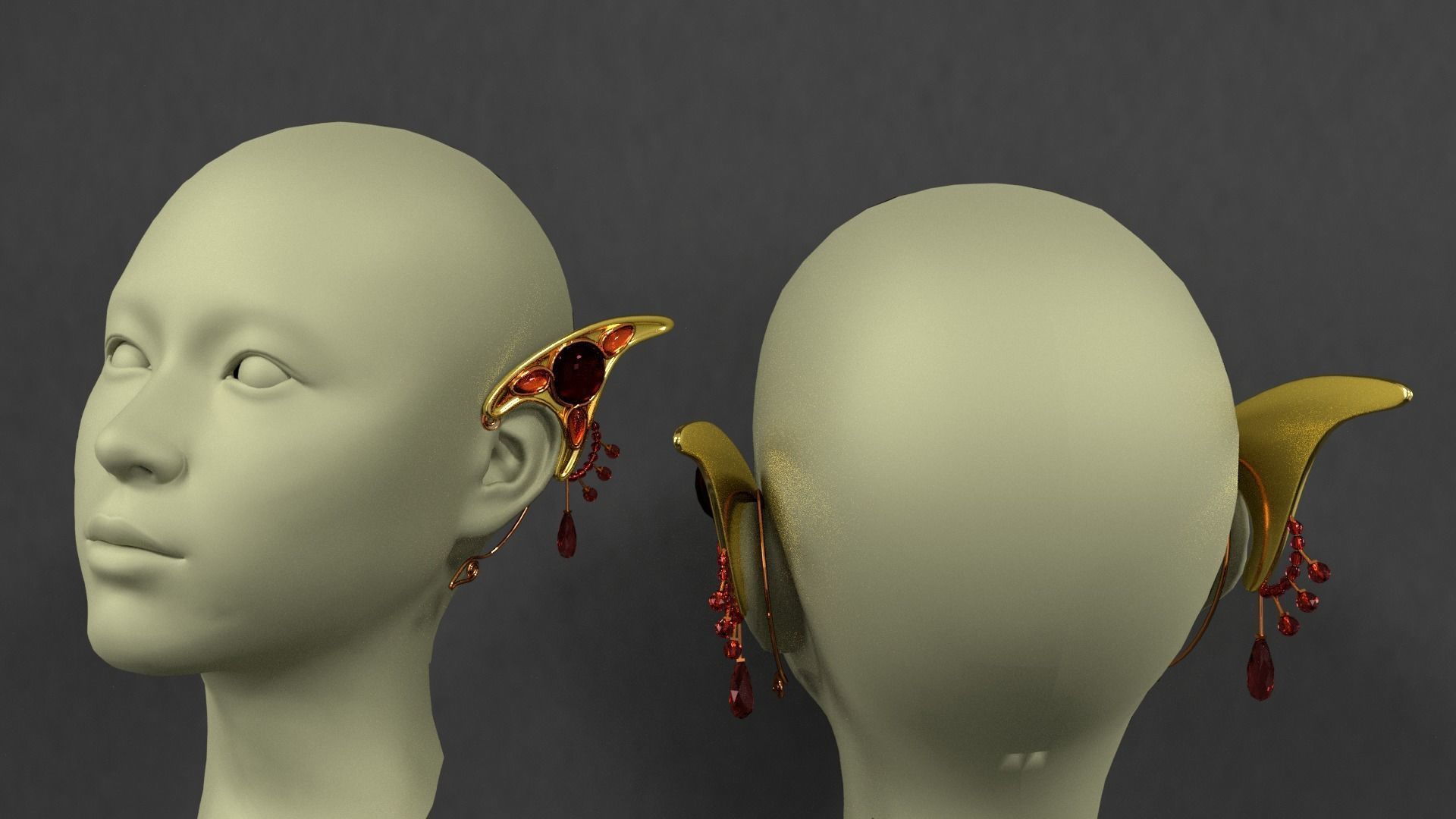 Ear cuffs 3D model | CGTrader