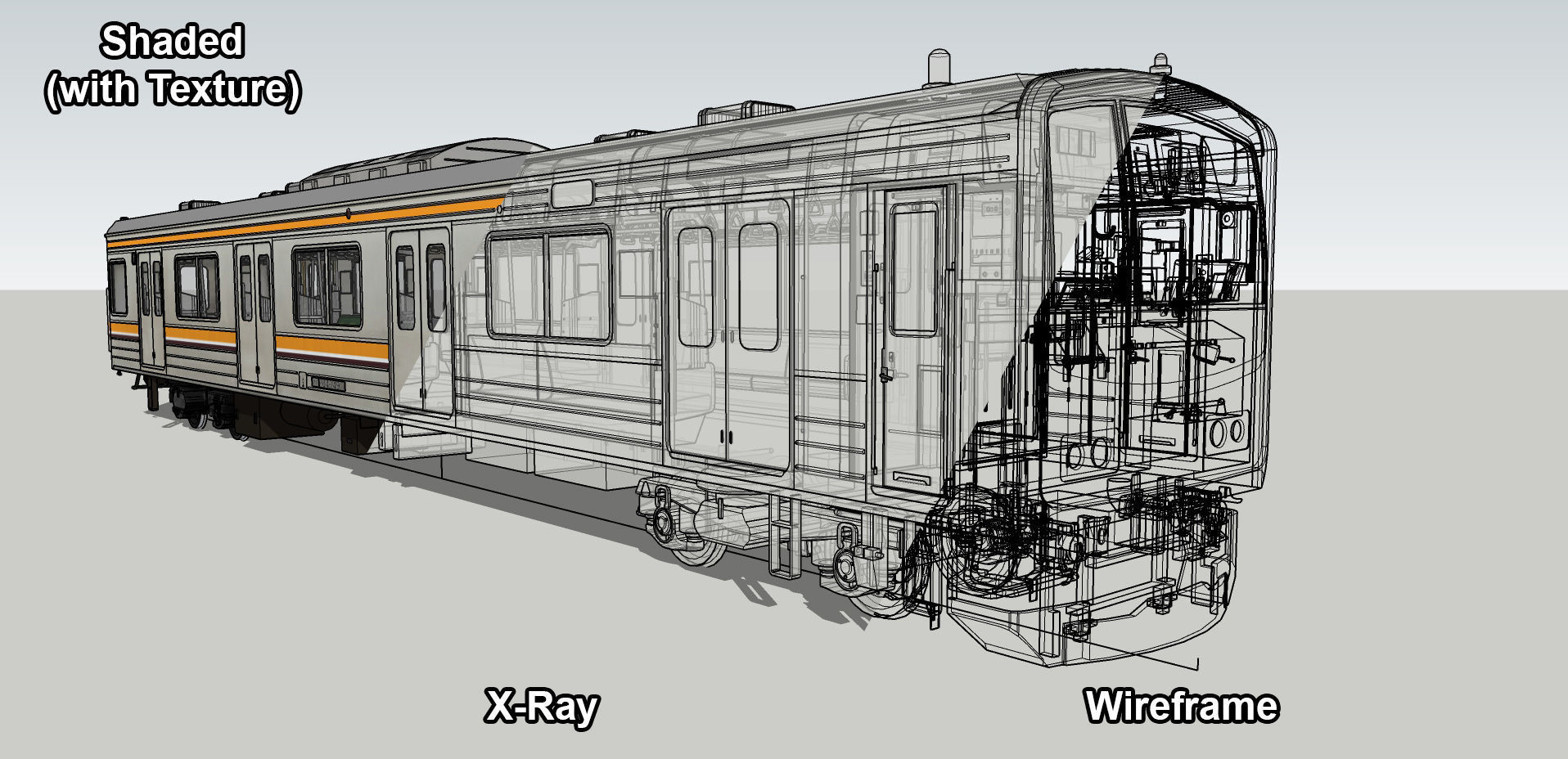 JR 205 Marchen Musashino TRAINCAB ONLY 3D model animated | CGTrader
