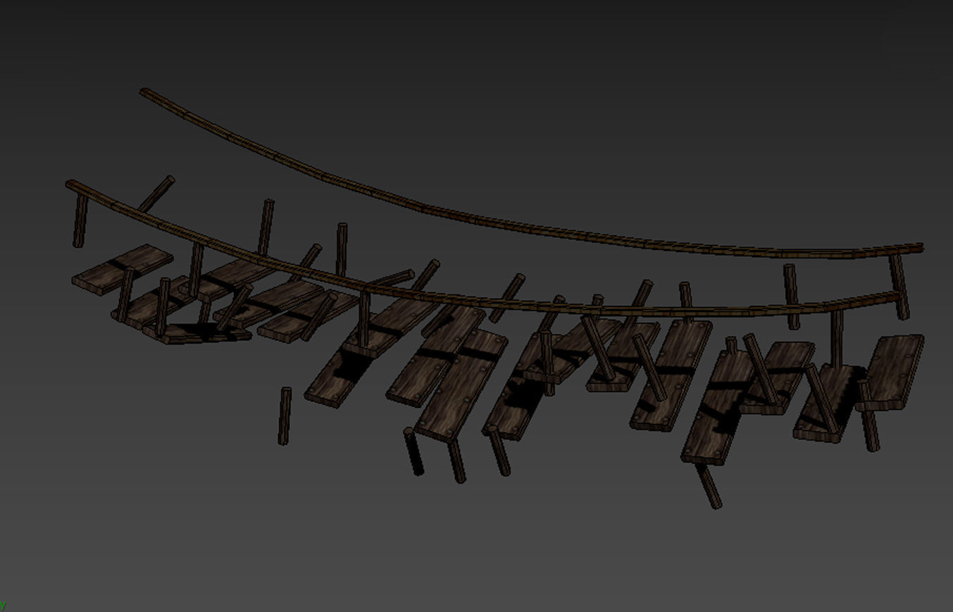Wooden Bridge - Game Ready free VR / AR / low-poly 3D model | CGTrader