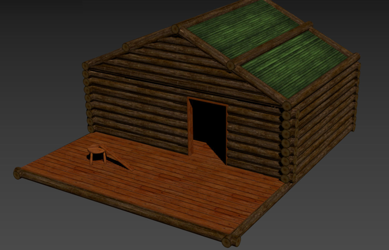 3D model Log Cabin - Game Ready VR / AR / low-poly | CGTrader