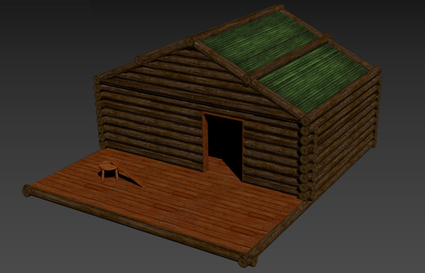 3D model Log Cabin - Game Ready VR / AR / low-poly | CGTrader