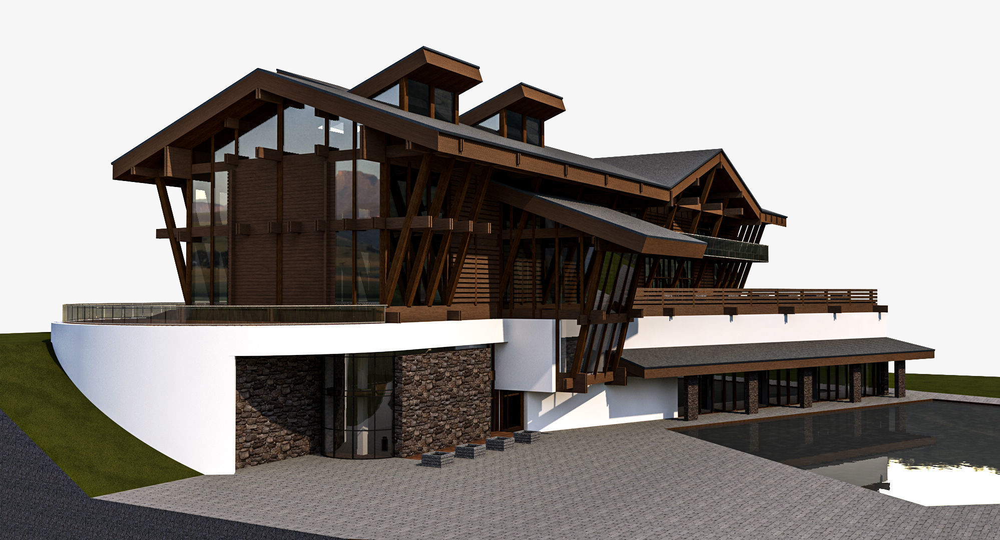 Asian Library Building 3D model | CGTrader