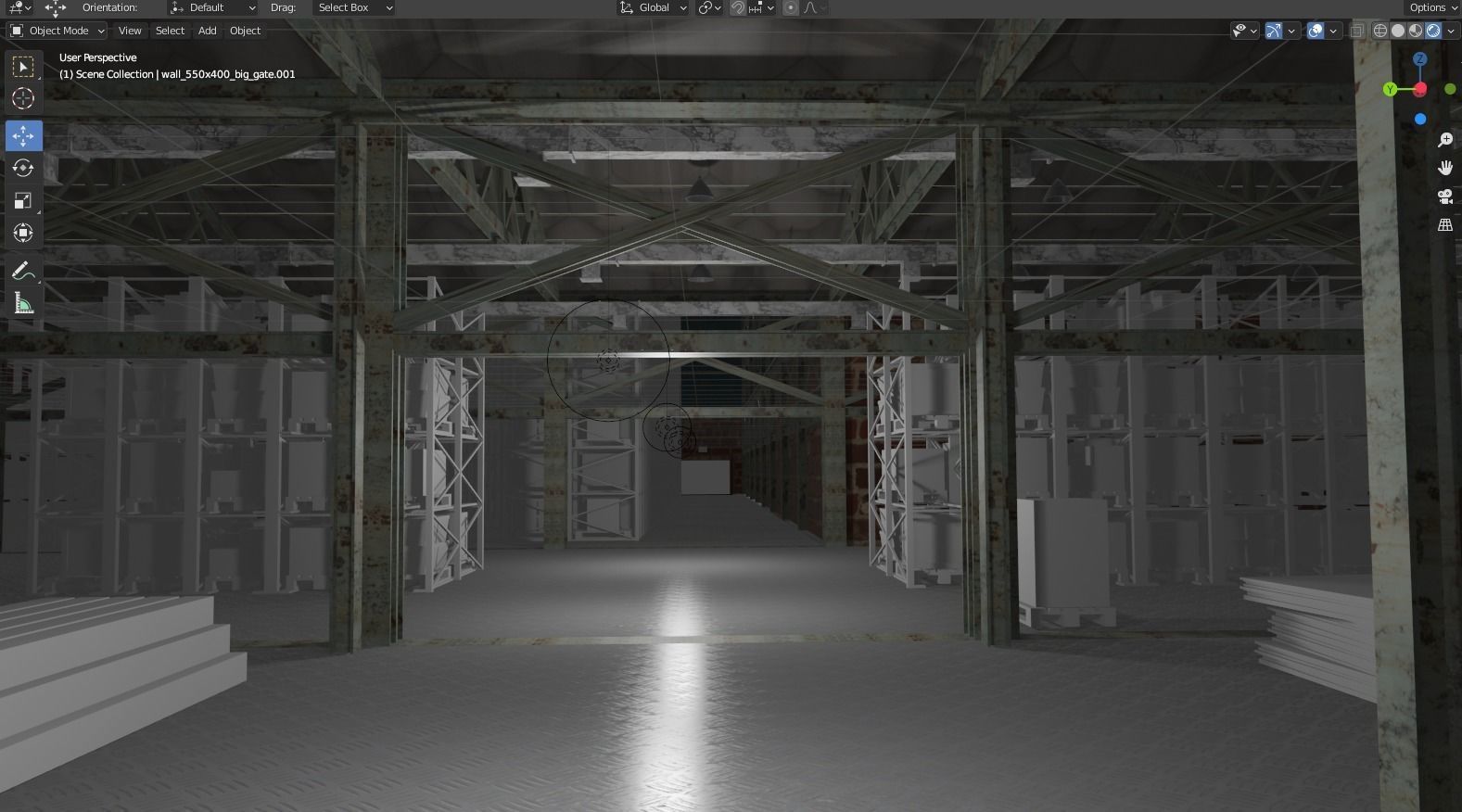 Warehouse interior and exterior 3d model 3D model 3D model | CGTrader