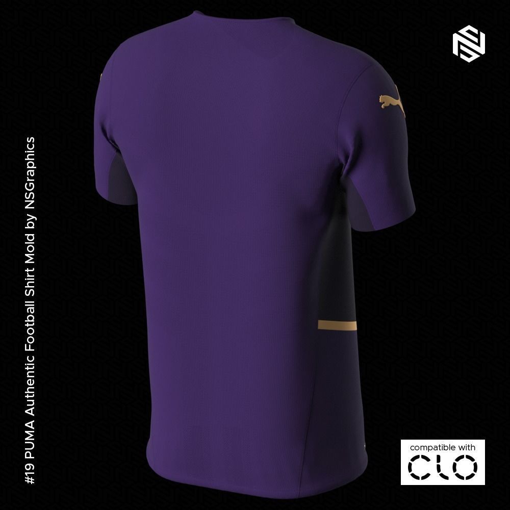 PUMA Authentic Football Shirt for CLO3D-Marvelous Designer free 3D ...