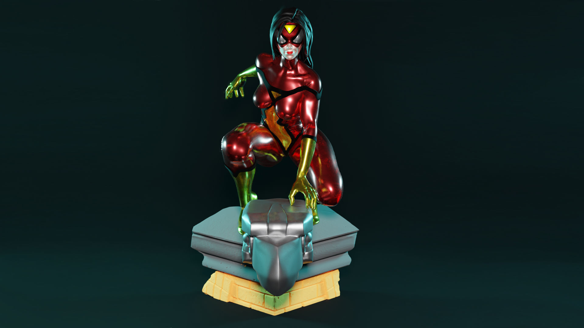 Spider Woman - Jessica Drew 3D model 3D printable | CGTrader