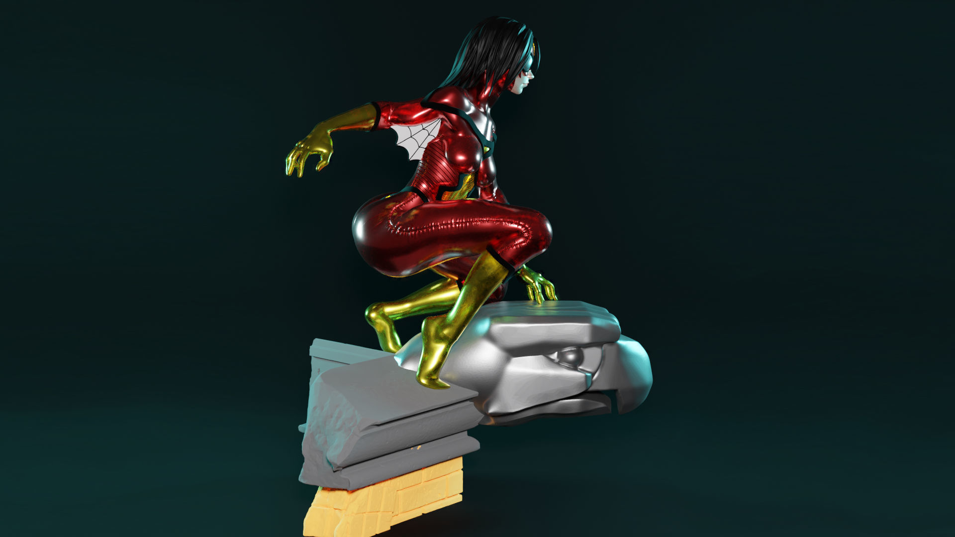 Spider Woman - Jessica Drew 3D model 3D printable | CGTrader