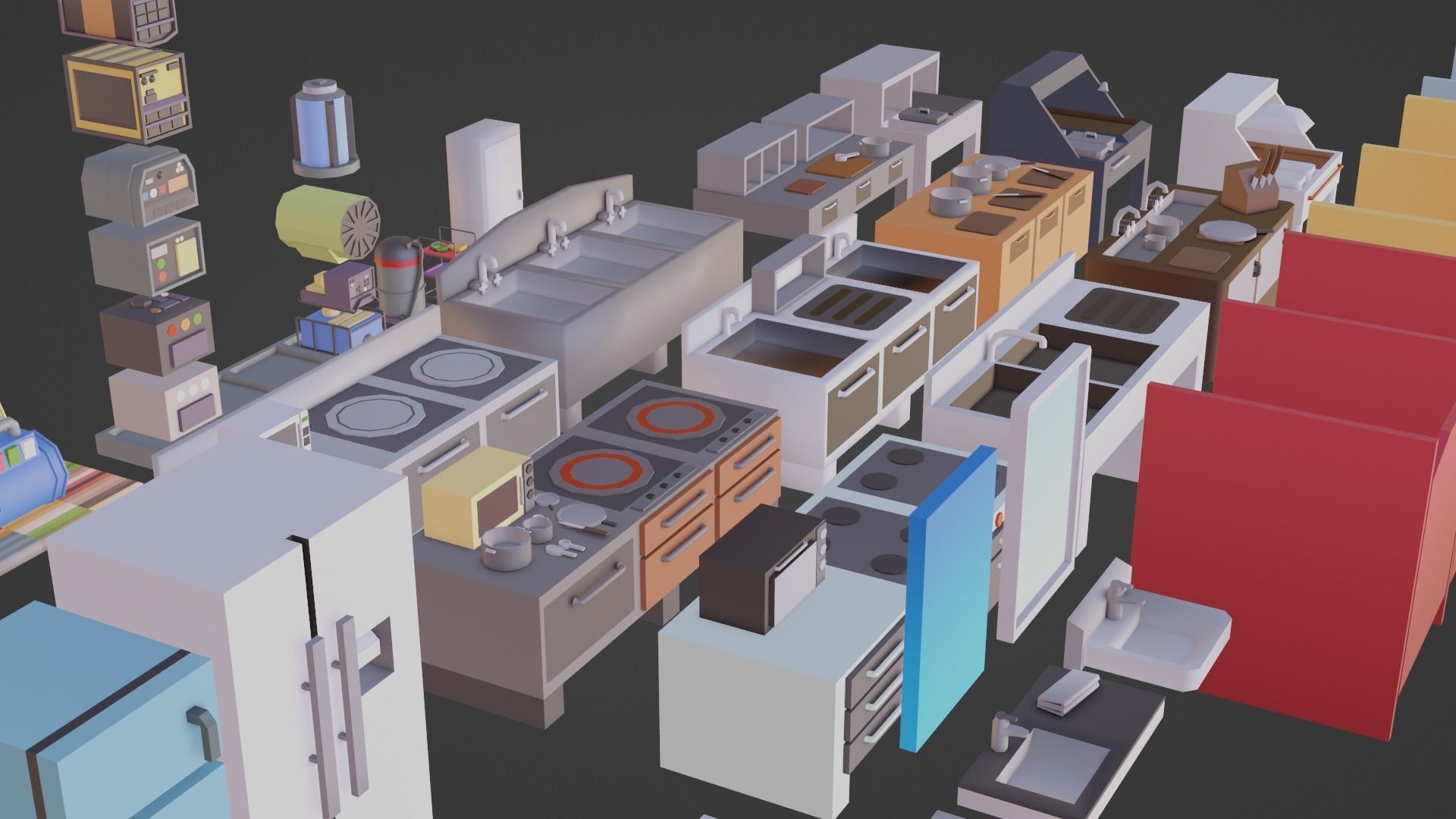 3D model Simple Restaurant Environment - Low Poly assets VR / AR / low ...