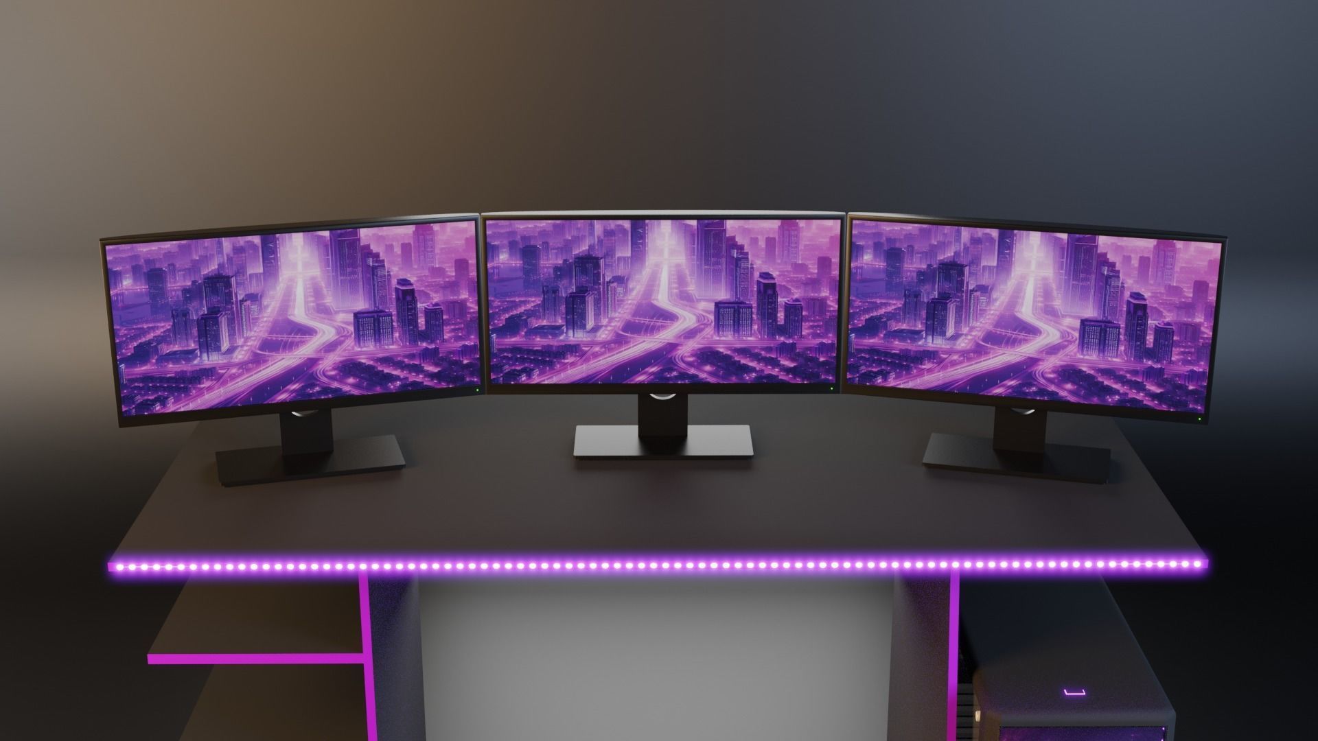 Simple Gamer Setup free 3D model | CGTrader