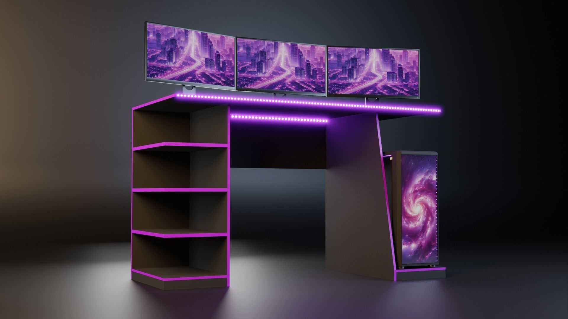 Simple Gamer Setup free 3D model | CGTrader