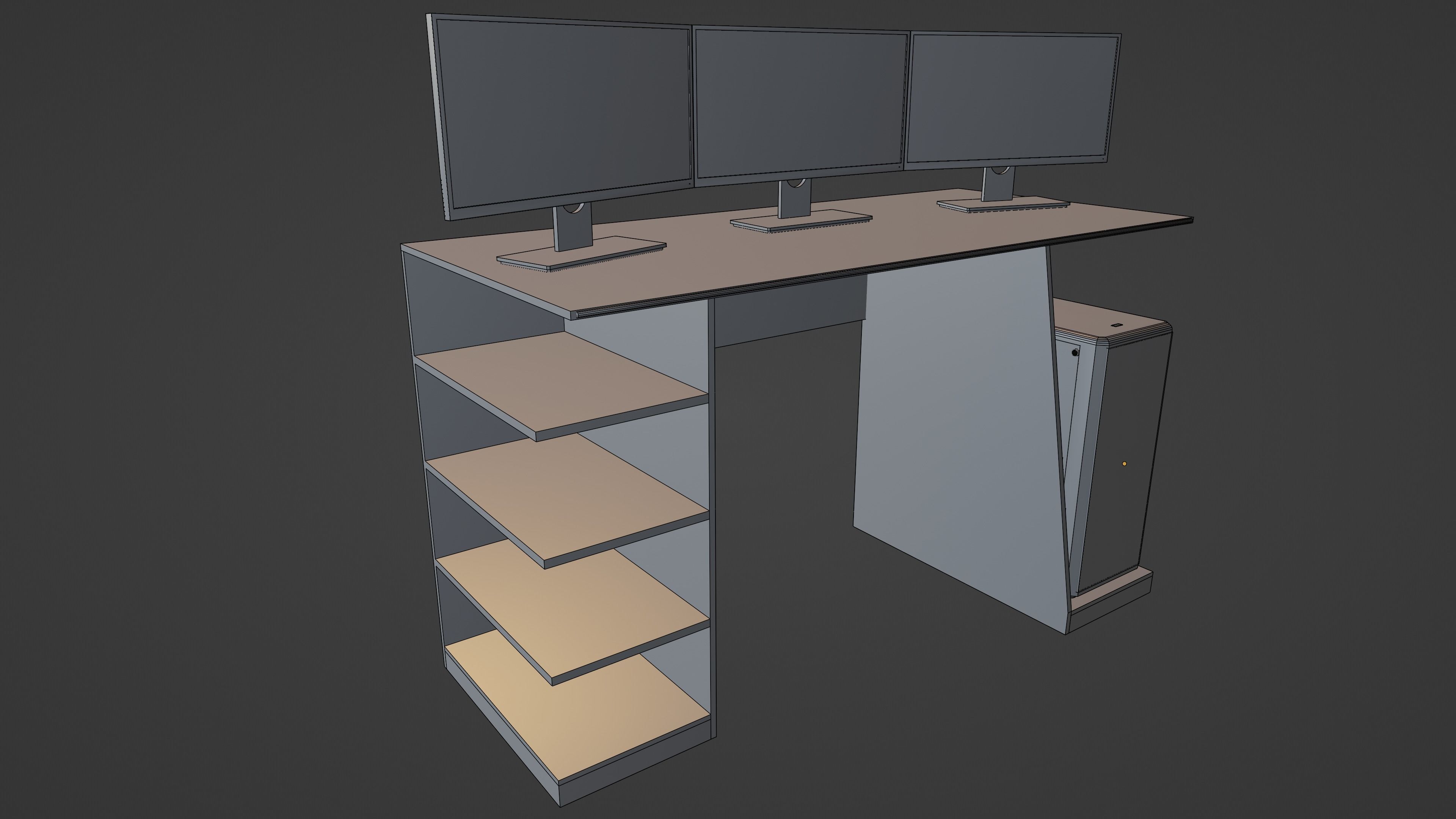 Simple Gamer Setup free 3D model | CGTrader