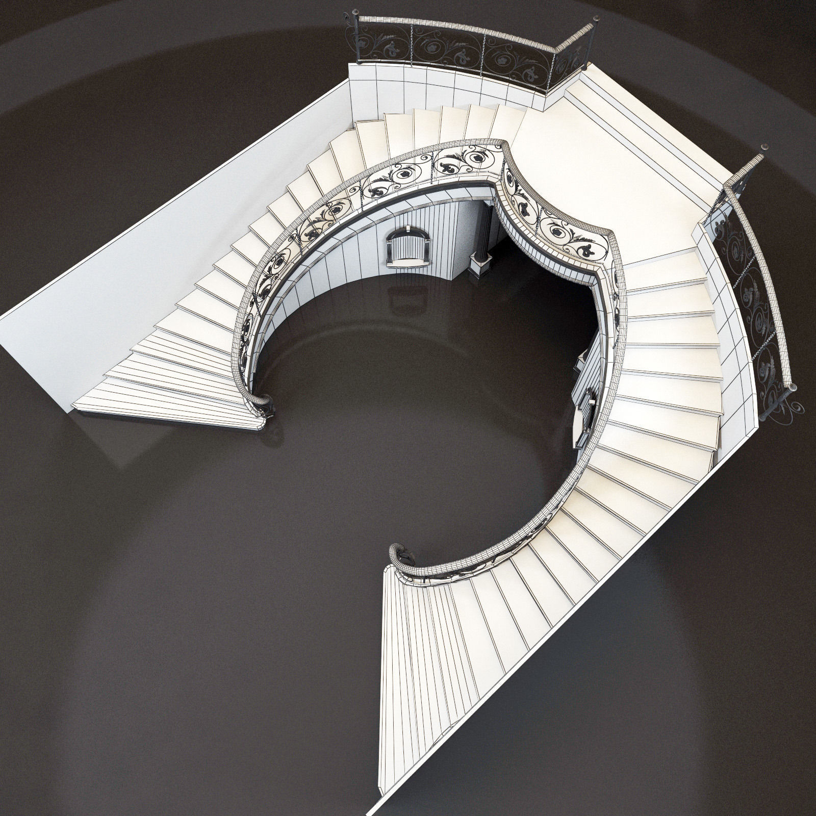 classical marble staircase 3D model | CGTrader
