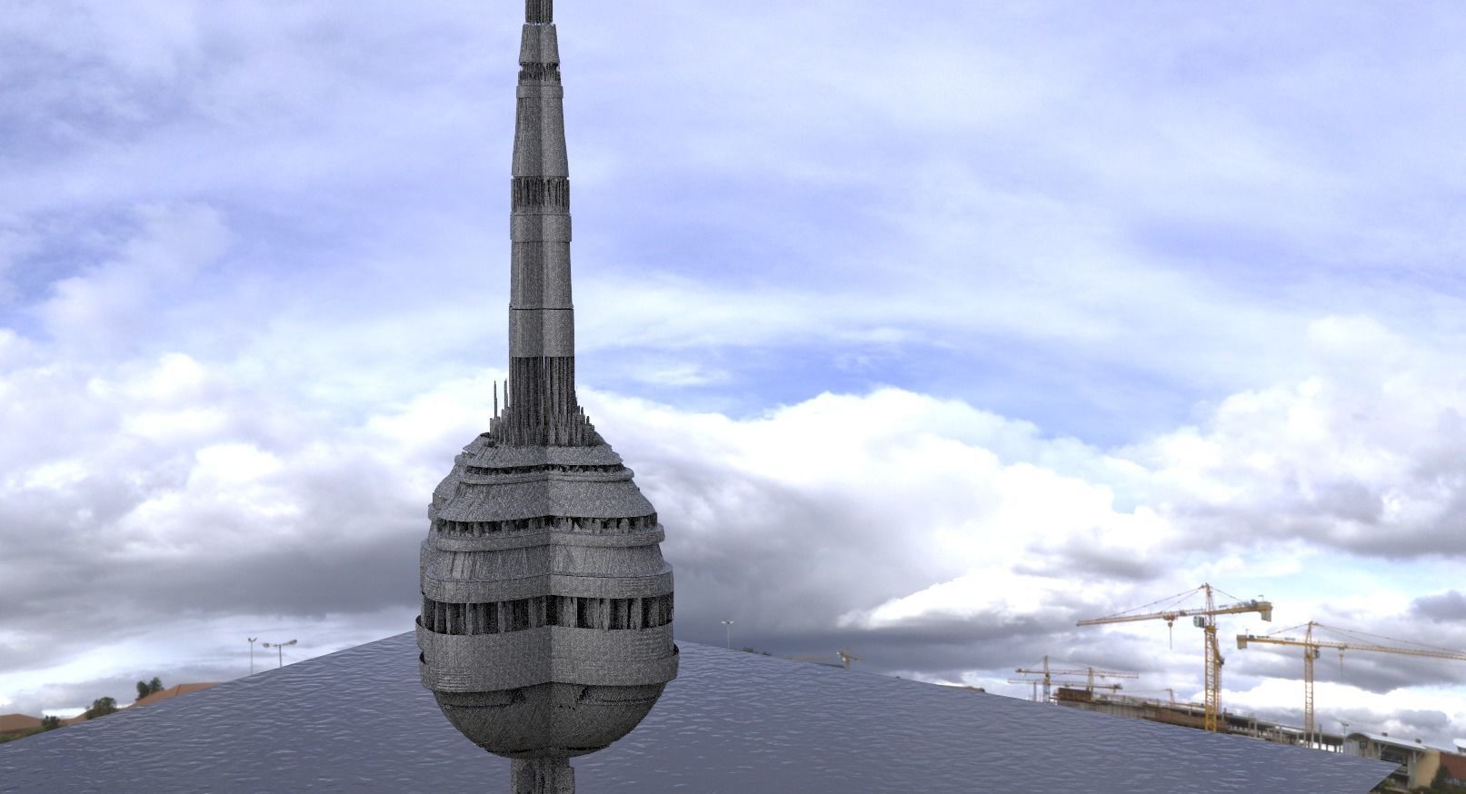 Space Skyscraper city 3D 3D model | CGTrader