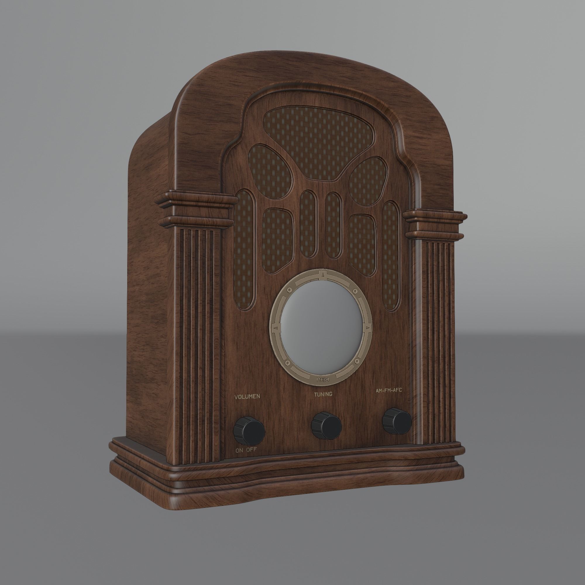 Old asset radio 3D model | CGTrader