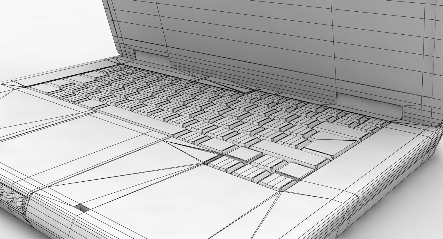 3D model Laptop Dell XPS M1710 Black VR / AR / low-poly | CGTrader