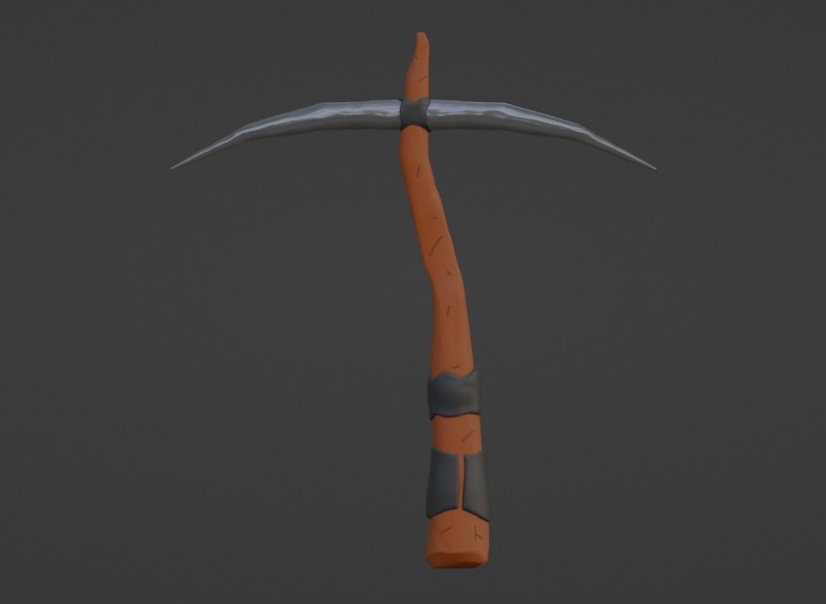 LowPoly Pickaxe wooden free VR / AR / low-poly 3D model | CGTrader