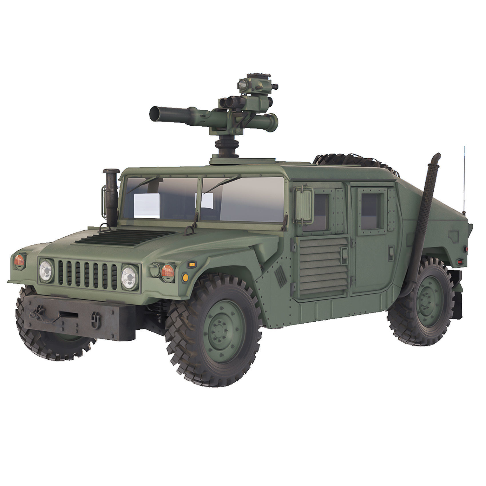 Humvee Military M1046 TOW Missile 2006 3D model | CGTrader