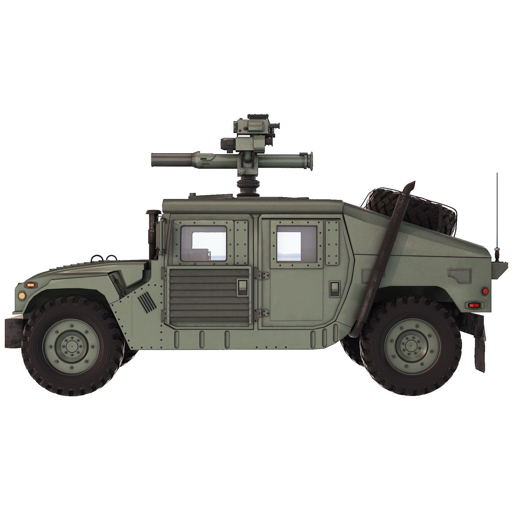 Humvee Military M1046 TOW Missile 2006 3D model | CGTrader