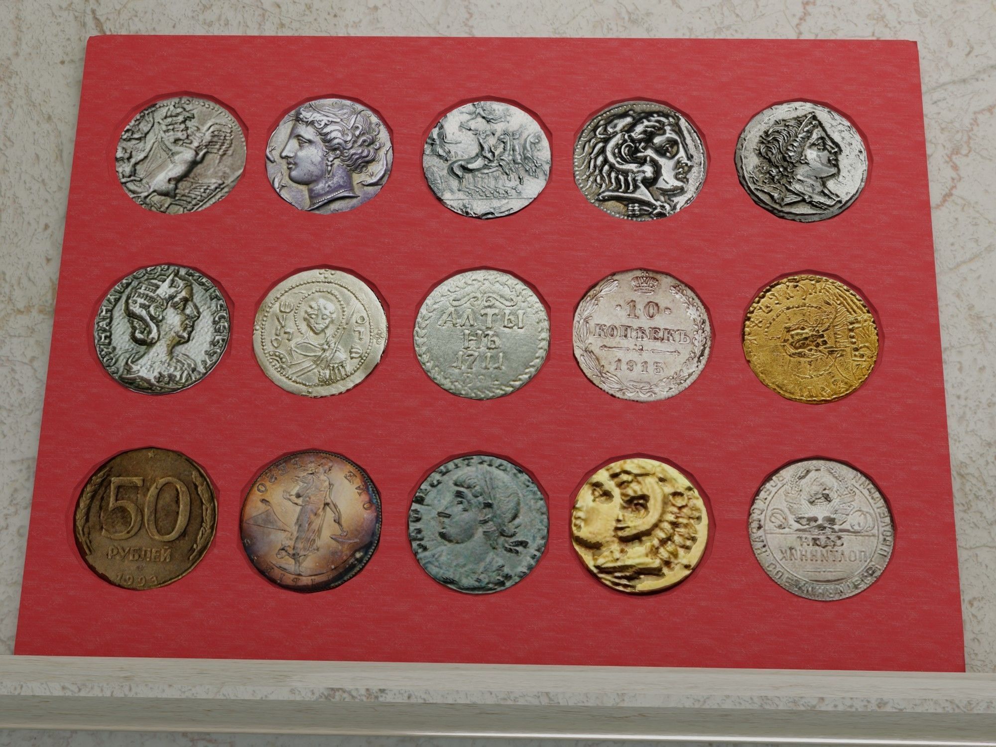 Old coins model 3D model | CGTrader