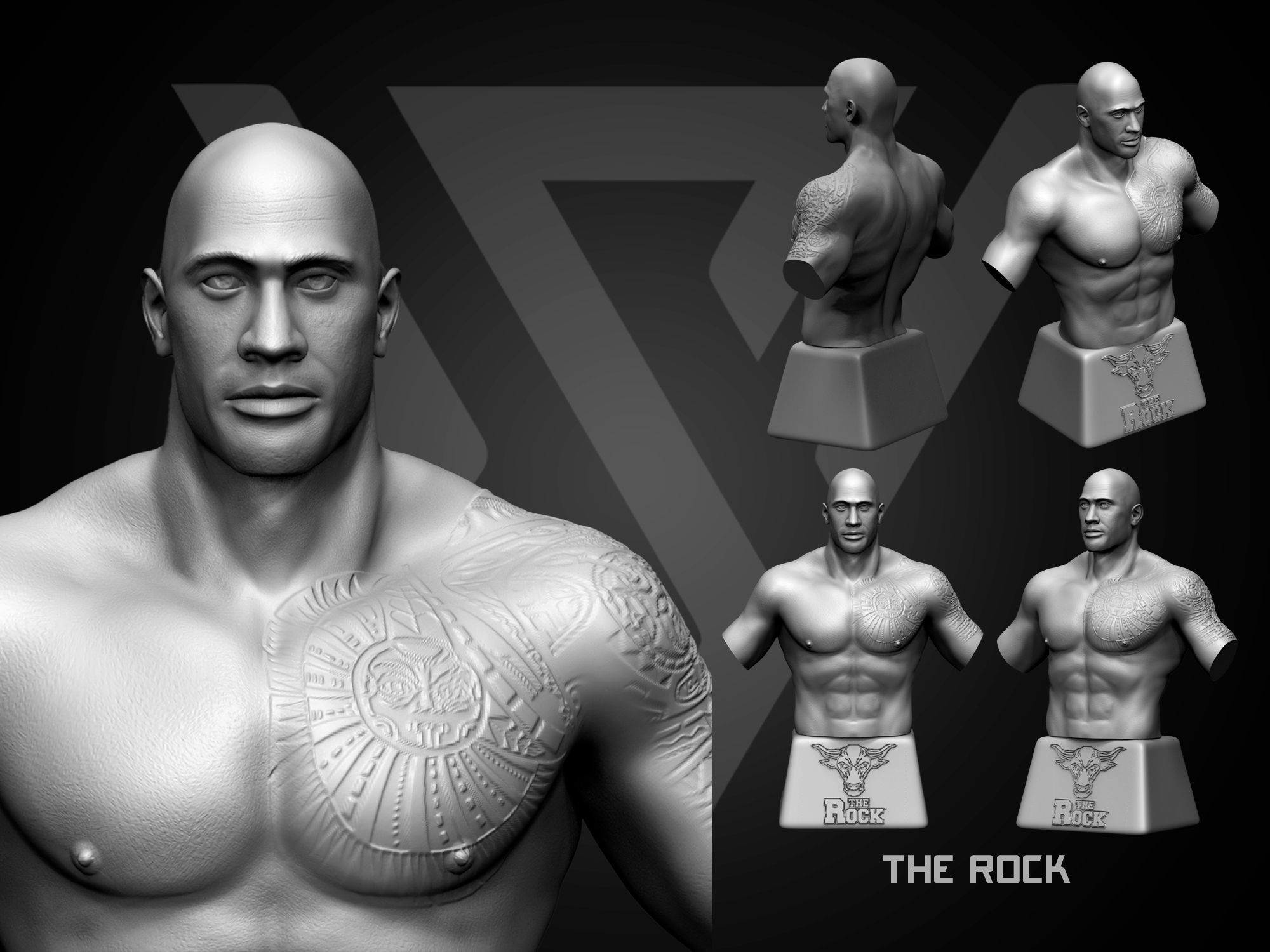 The Rock 3D Printable 4 3D model 3D printable | CGTrader