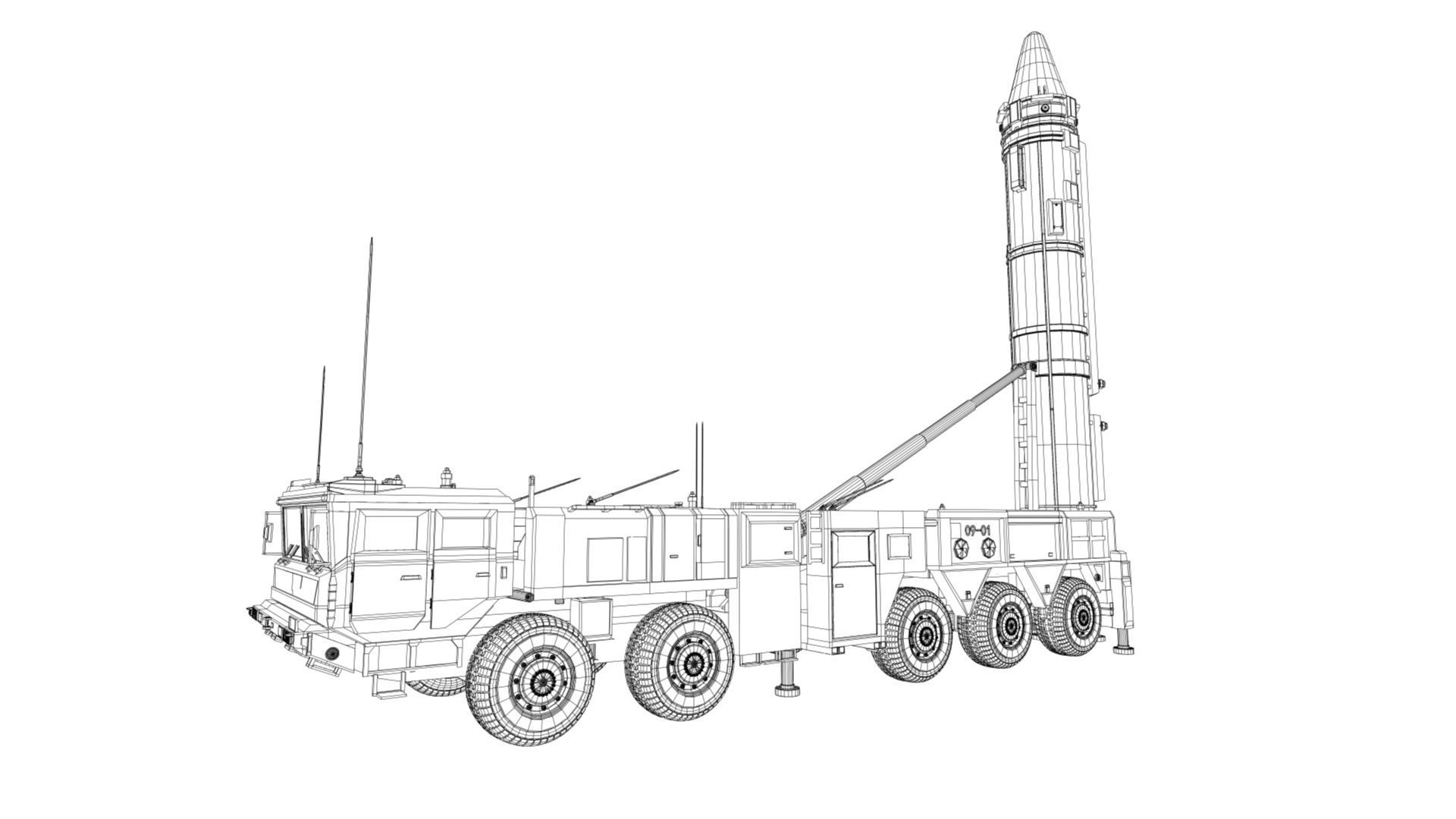 df-21c The dong feng 21 c medium-range ballistic missile 3D model ...