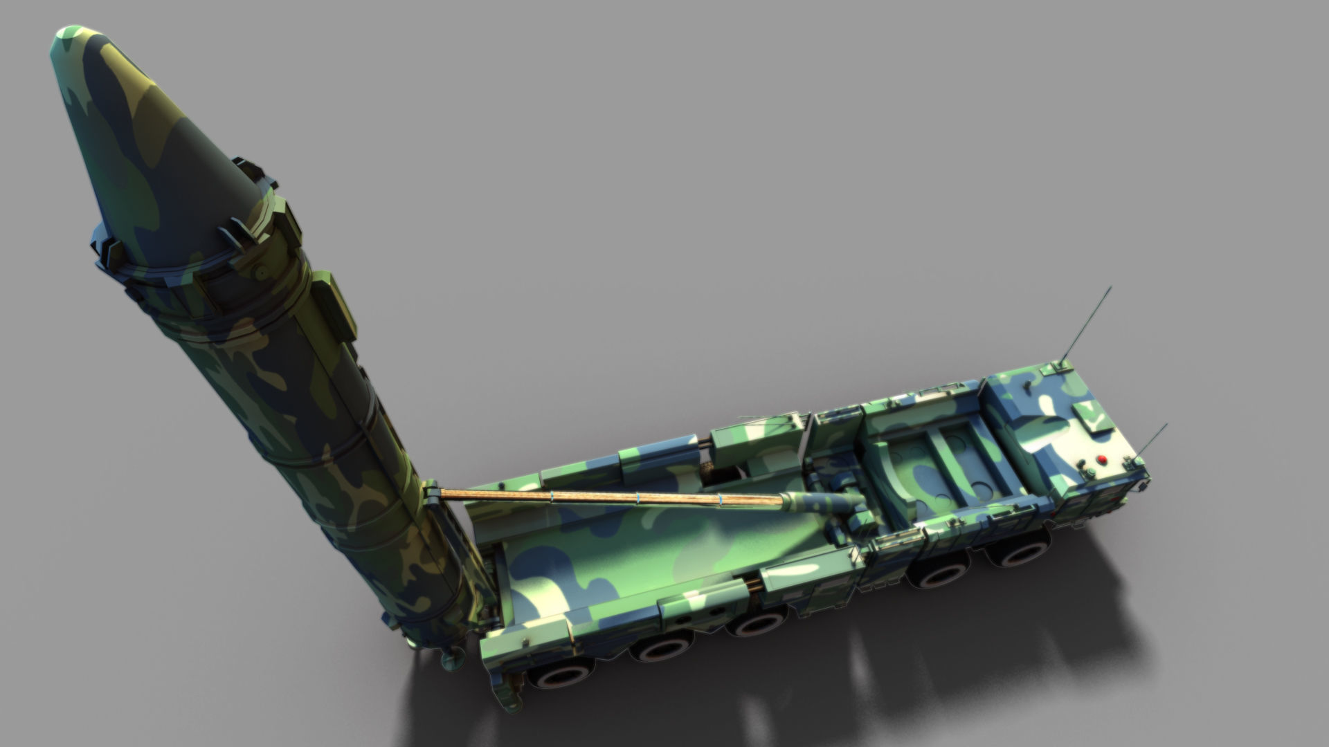 df-21c The dong feng 21 c medium-range ballistic missile 3D model ...