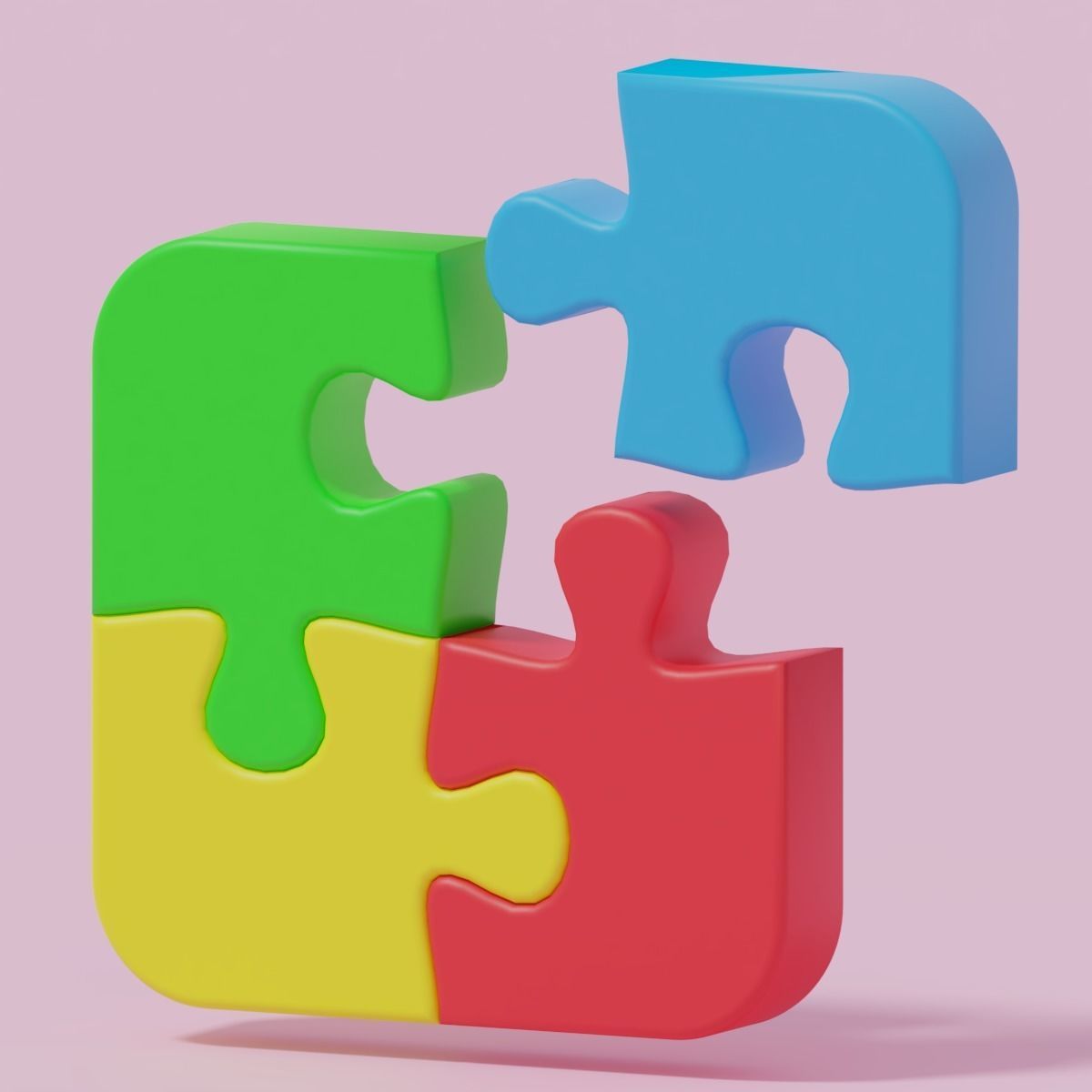 Cartoon Jigsaw Puzzle 3D model | CGTrader