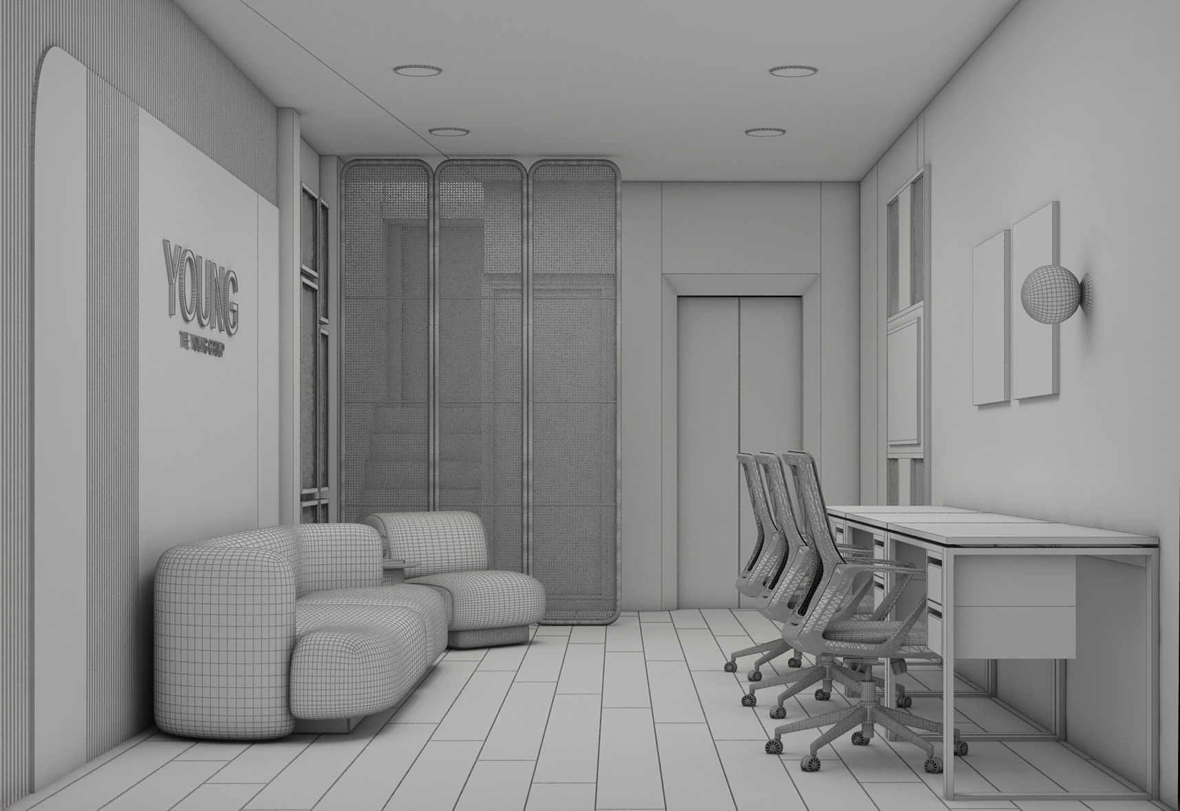 Muji Style Office 3D model | CGTrader