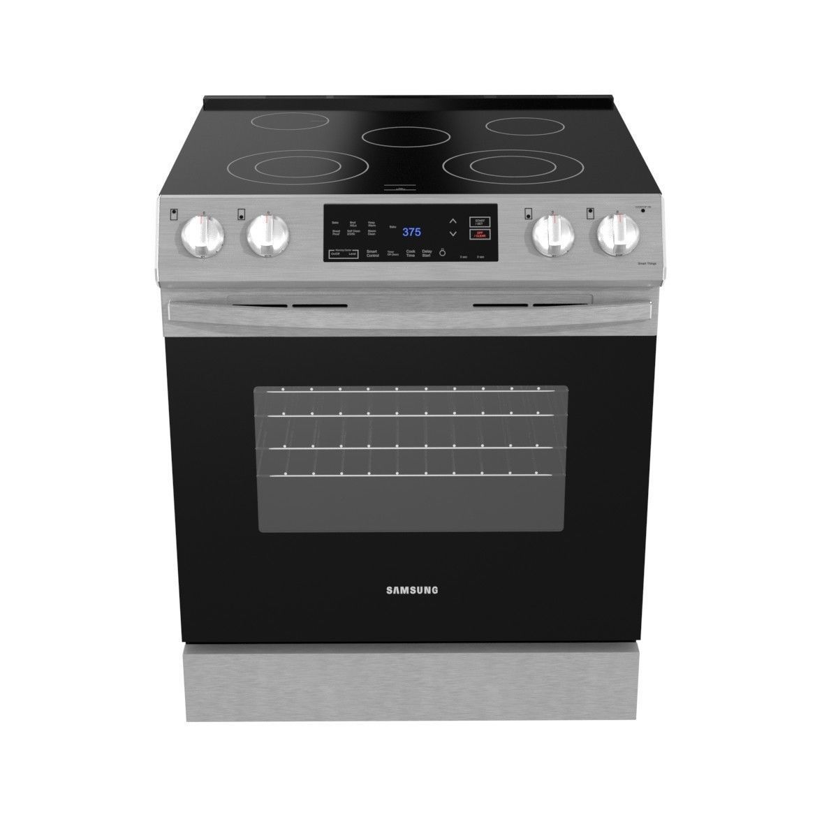 Samsung Electric Range in Stainless Steel 3D model | CGTrader