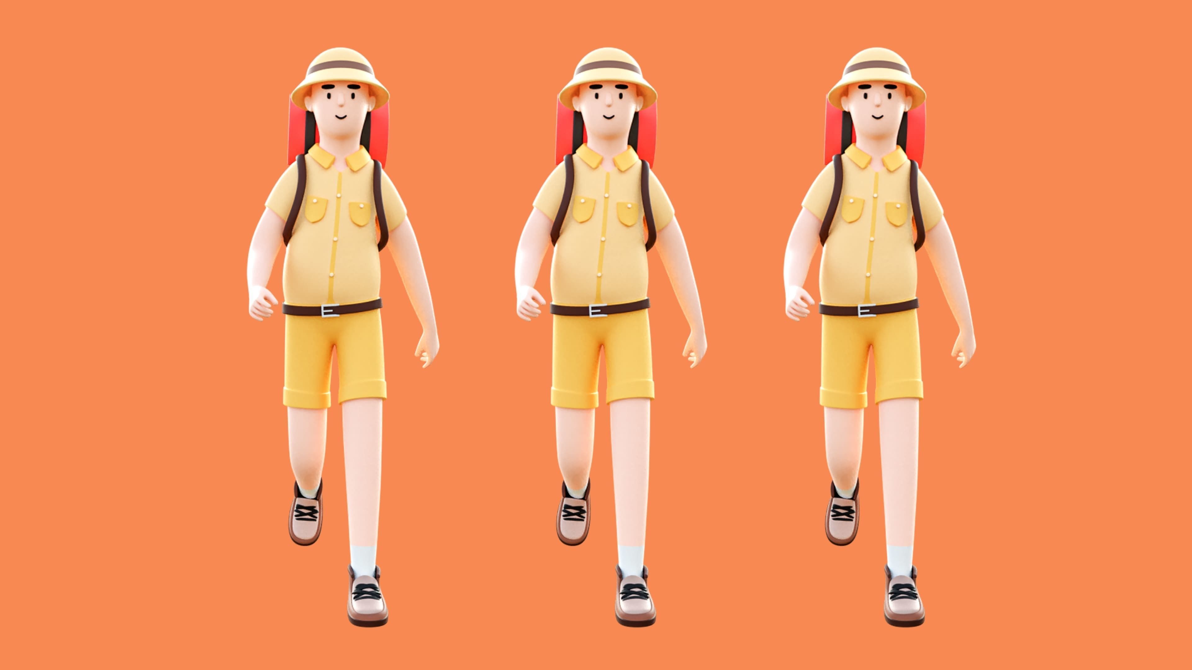 3D model Professional Characters VR / AR / low-poly rigged animated ...