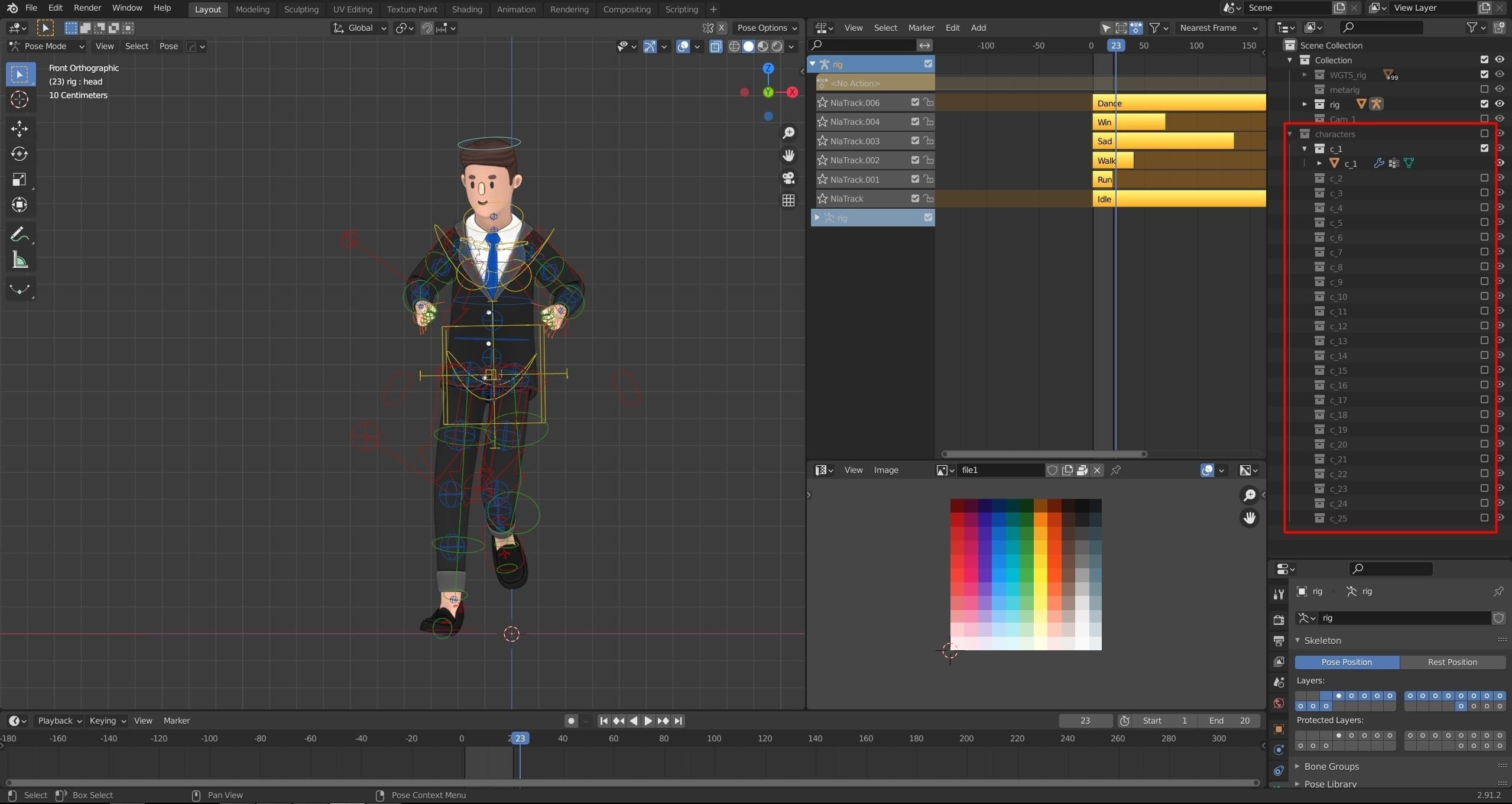 3D model Professional Characters VR / AR / low-poly rigged animated ...