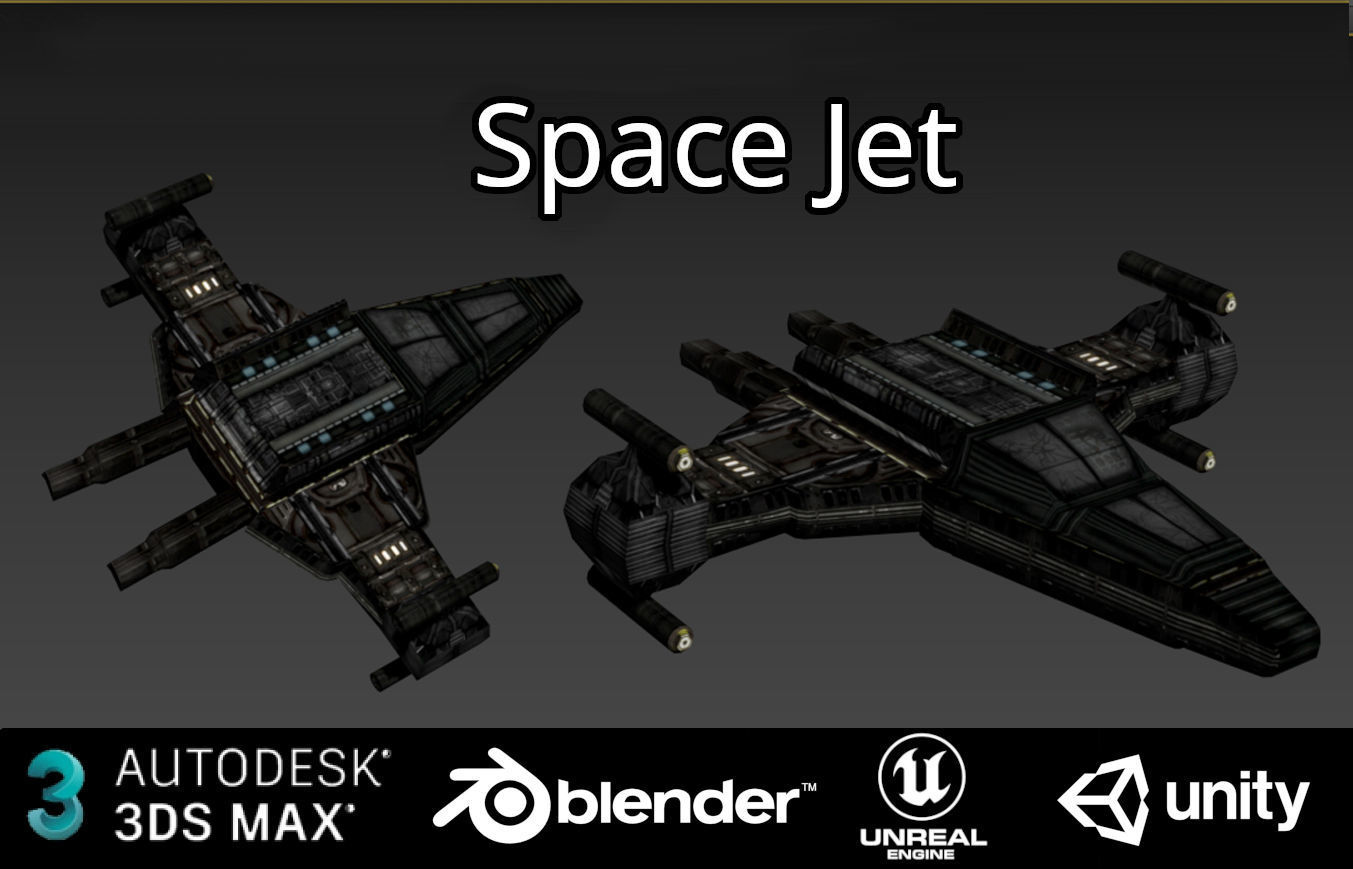 3D model Spaceship Jet - Game Ready VR / AR / low-poly | CGTrader