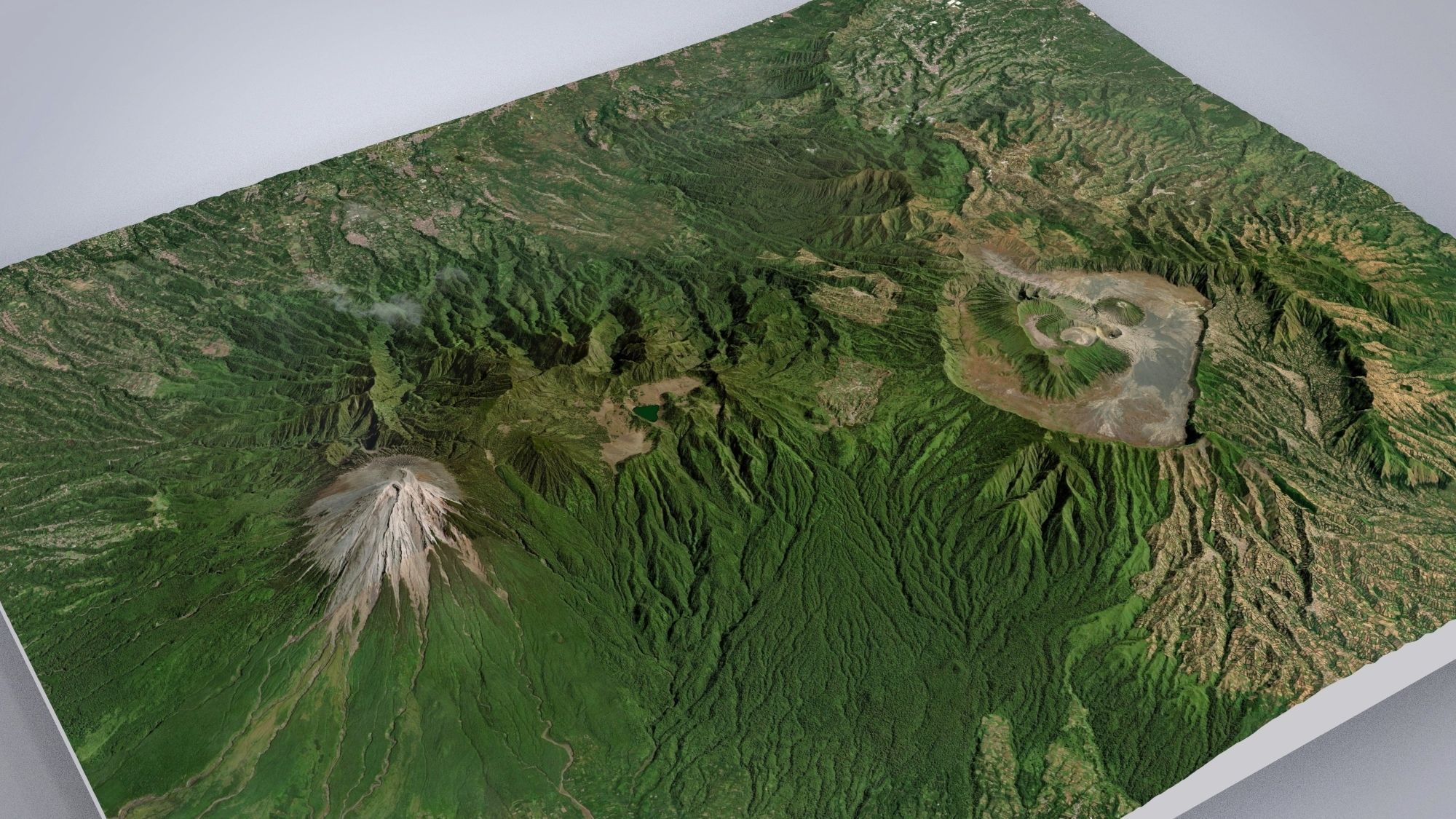 Mountain landscape Volcano Merapi in Indonesia 3D model | CGTrader