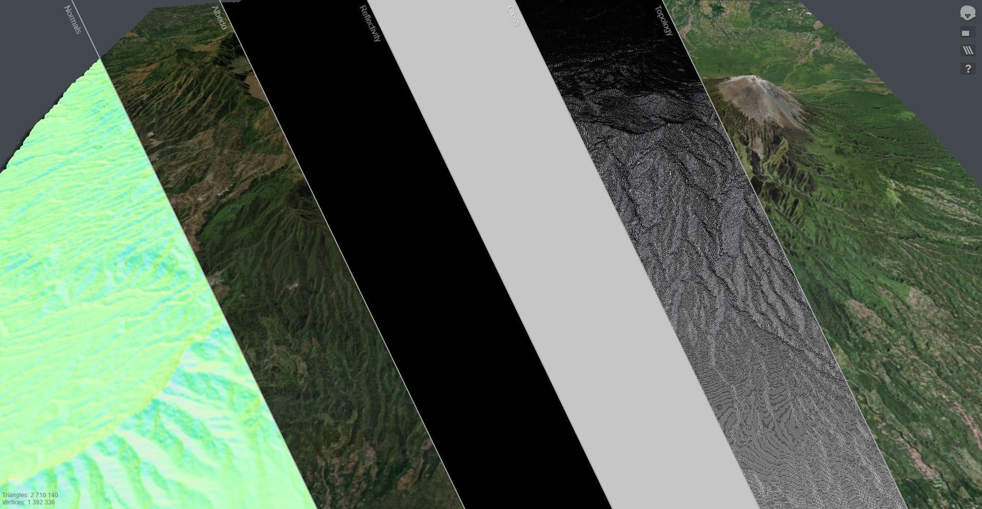 Mountain landscape Volcano Merapi in Indonesia 3D model | CGTrader