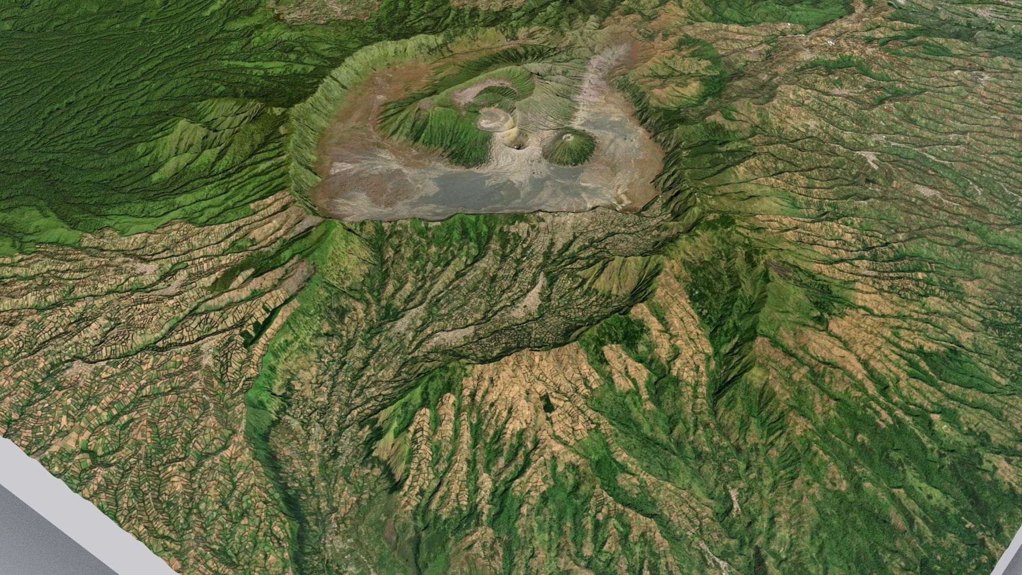 Mountain landscape Volcano Merapi in Indonesia 3D model | CGTrader