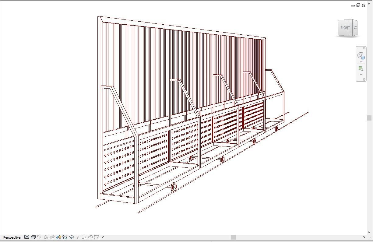 Revit Family - Sliding Gate 8m free VR / AR / low-poly 3D model | CGTrader