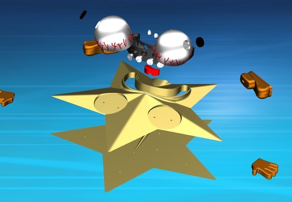 Screaming star 3D model 3D printable | CGTrader