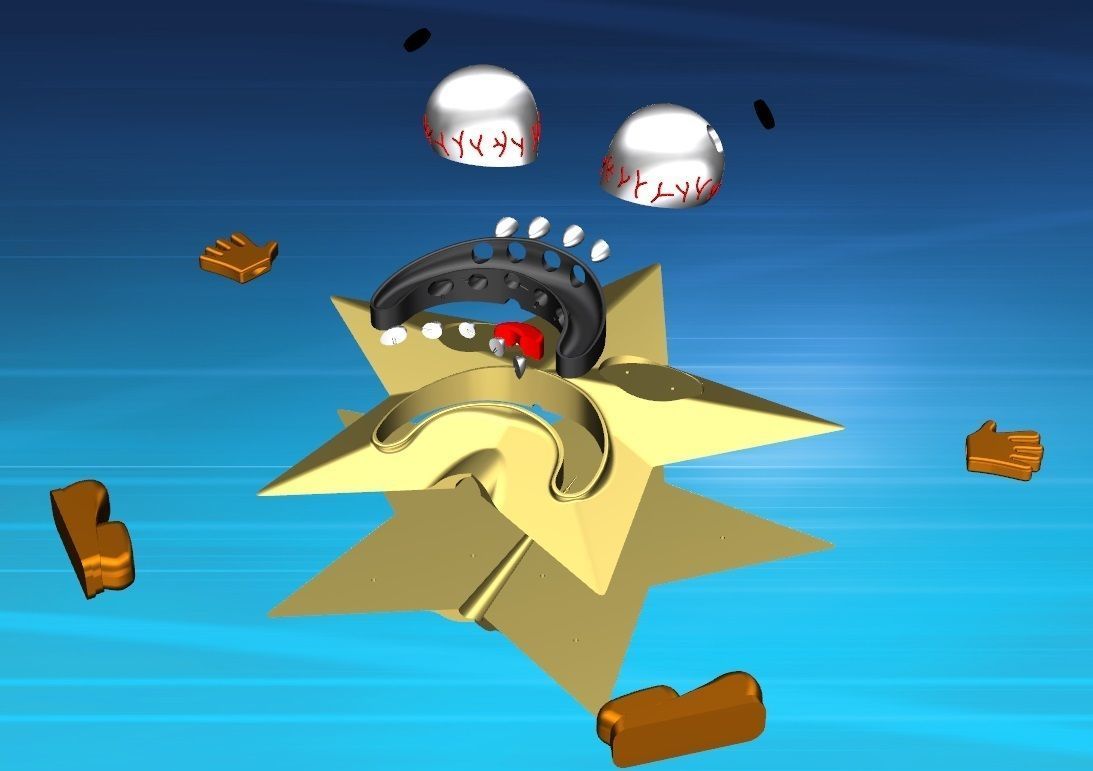 Screaming star 3D model 3D printable | CGTrader