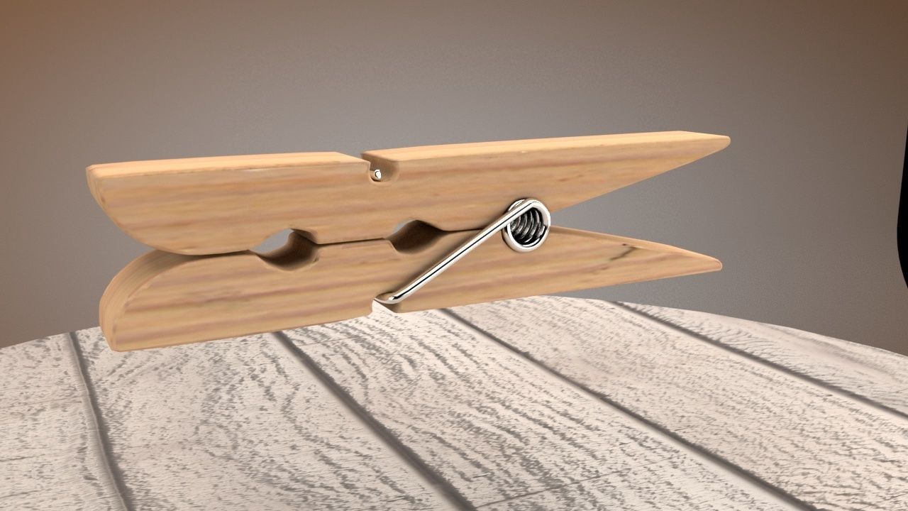 Clothespin Rig Photorealistic 3D Model free 3D model rigged | CGTrader