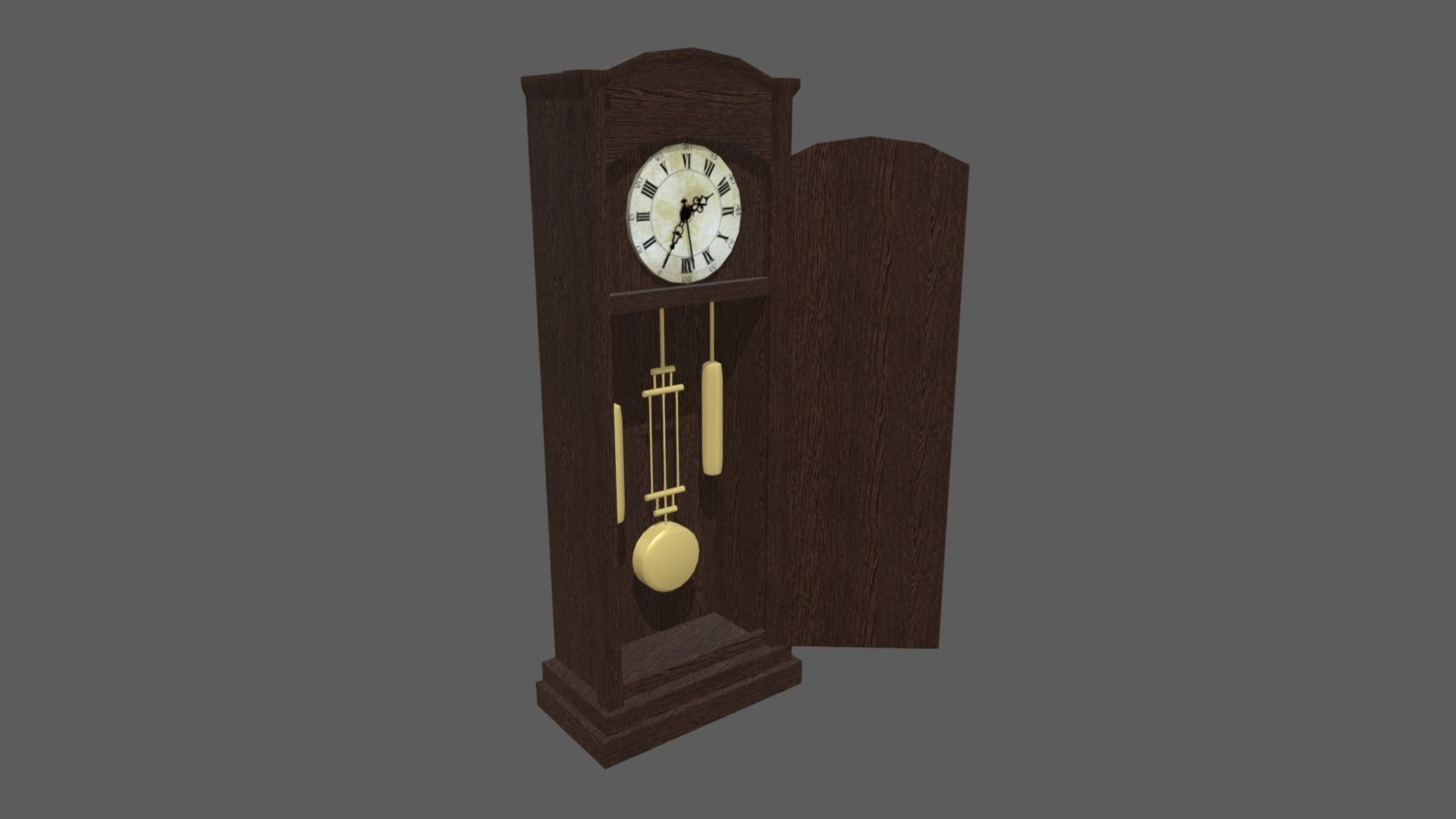 3D model Old Vintage Big Floor Clock VR / AR / low-poly | CGTrader