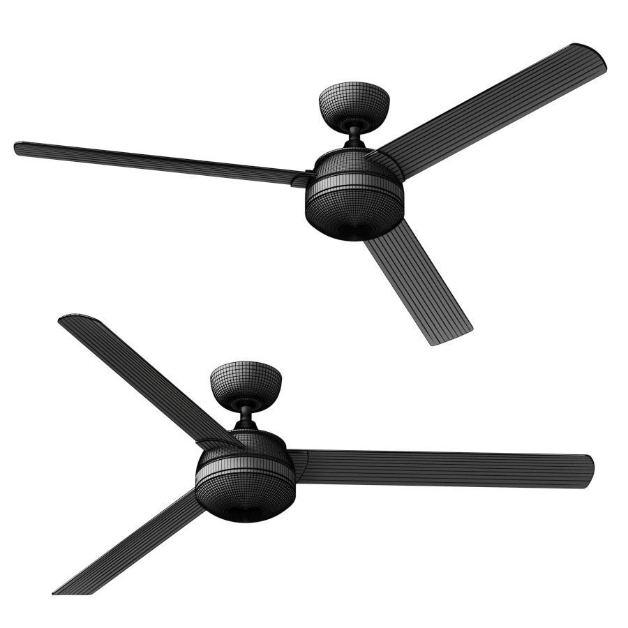 Xeno Wet Ceiling Fan - West Elm 3D model | CGTrader