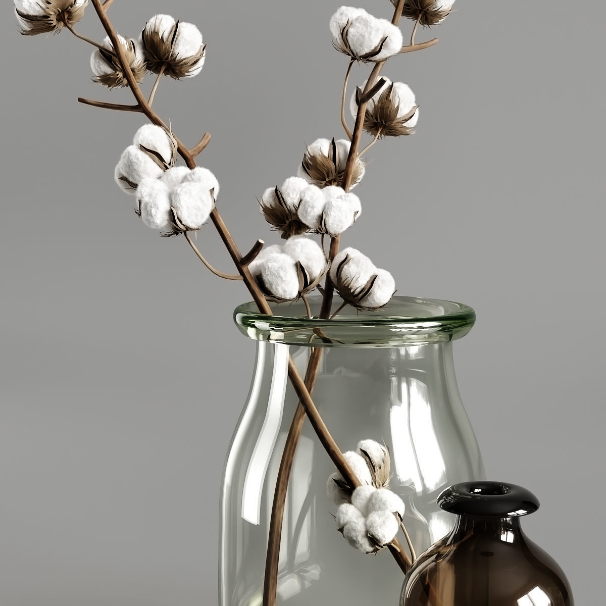 A bouquet of cotton 3D model | CGTrader