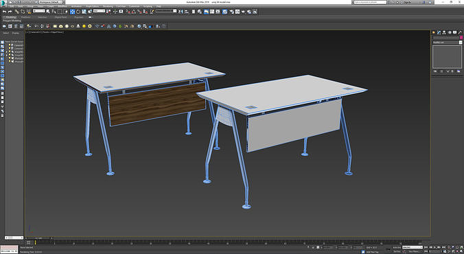 Office minimal table 3D model | CGTrader
